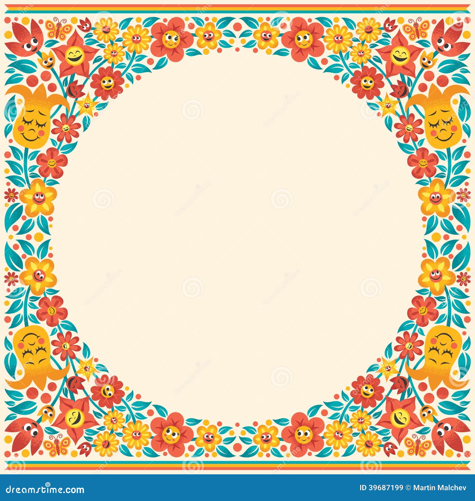 Cartoon Floral Background Vector Illustration | CartoonDealer.com #4704222