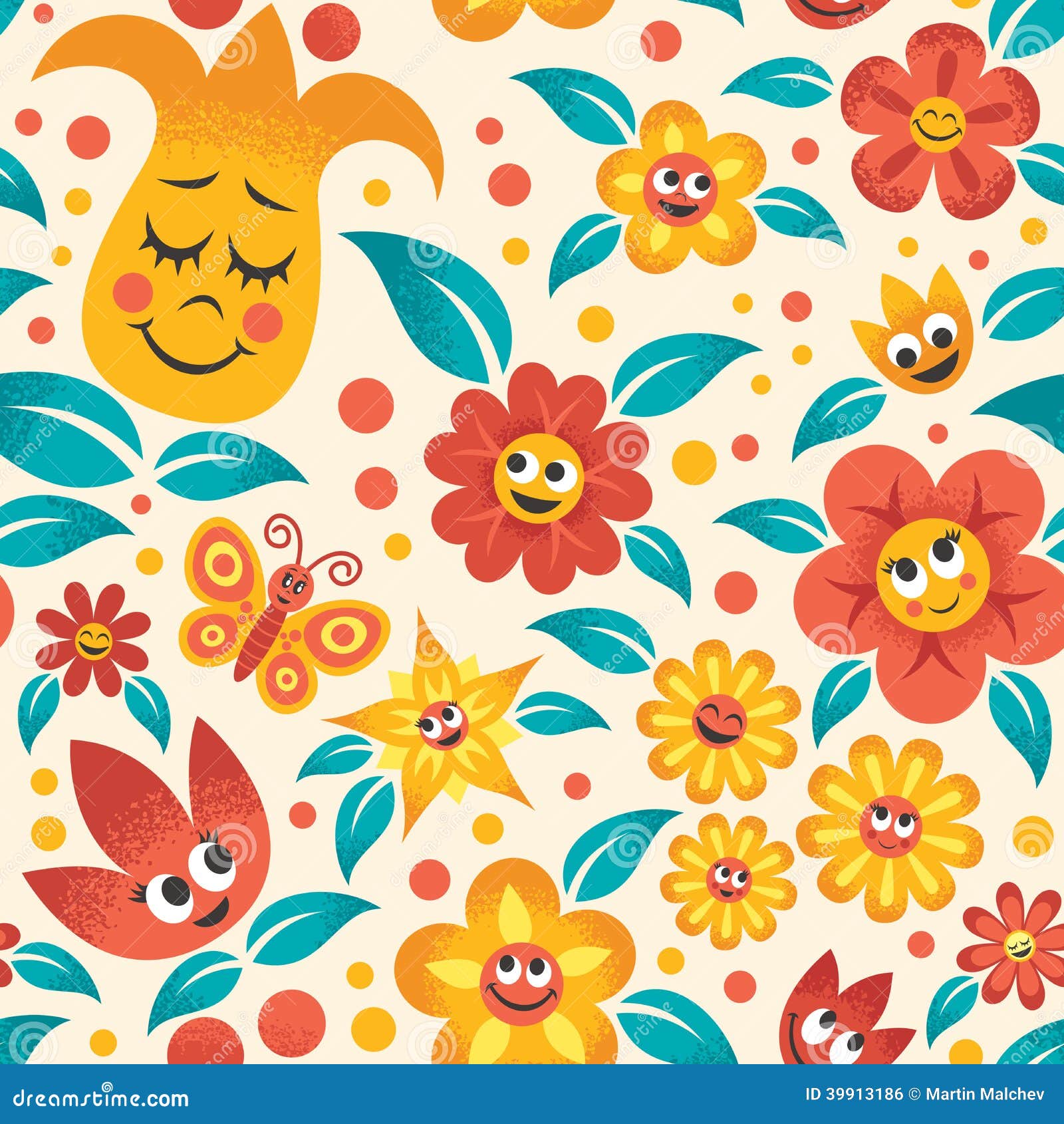 Cartoon Floral Background Vector Illustration | CartoonDealer.com #4704222