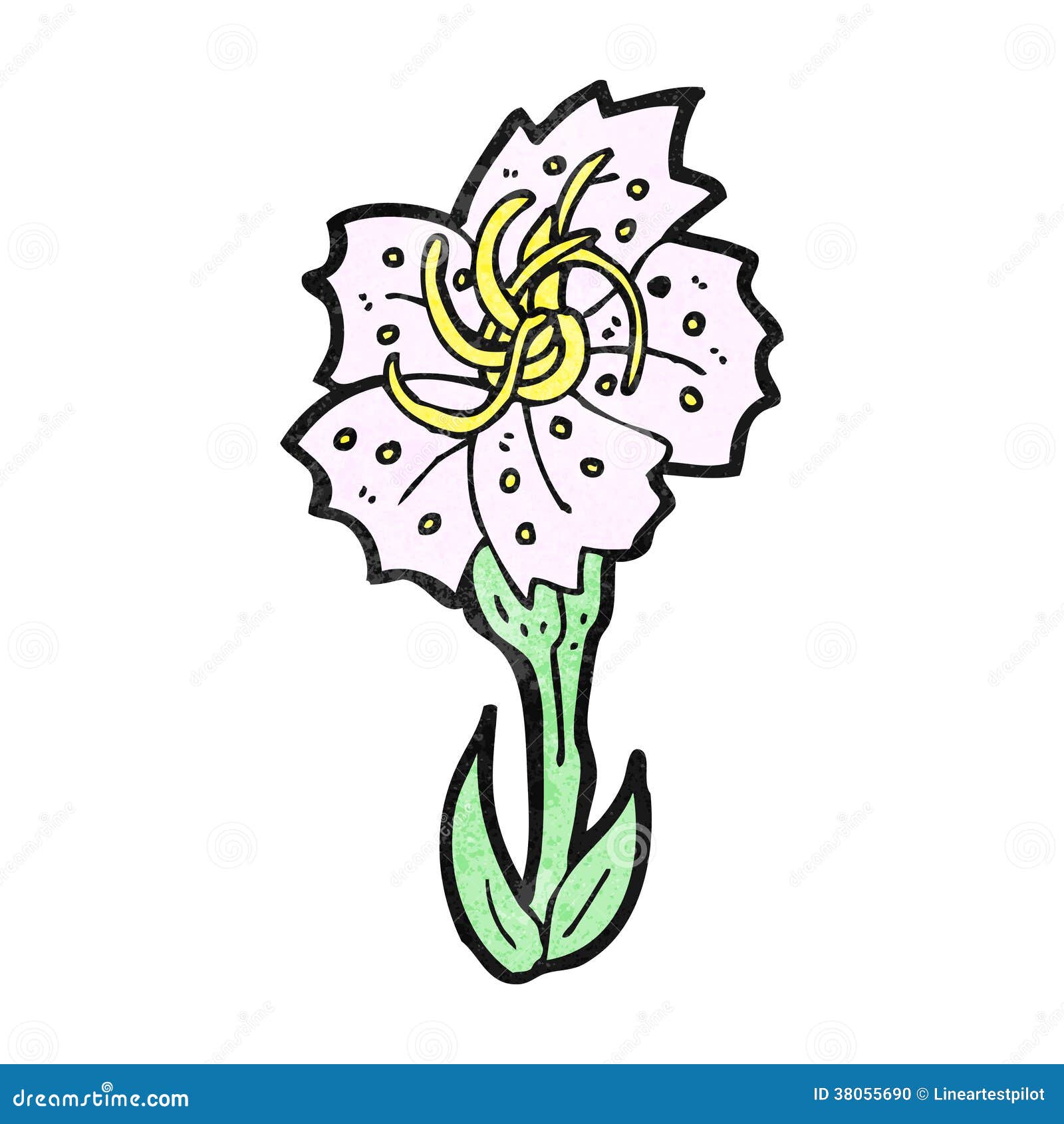Cartoon flower stock vector. Illustration of texture - 38055690