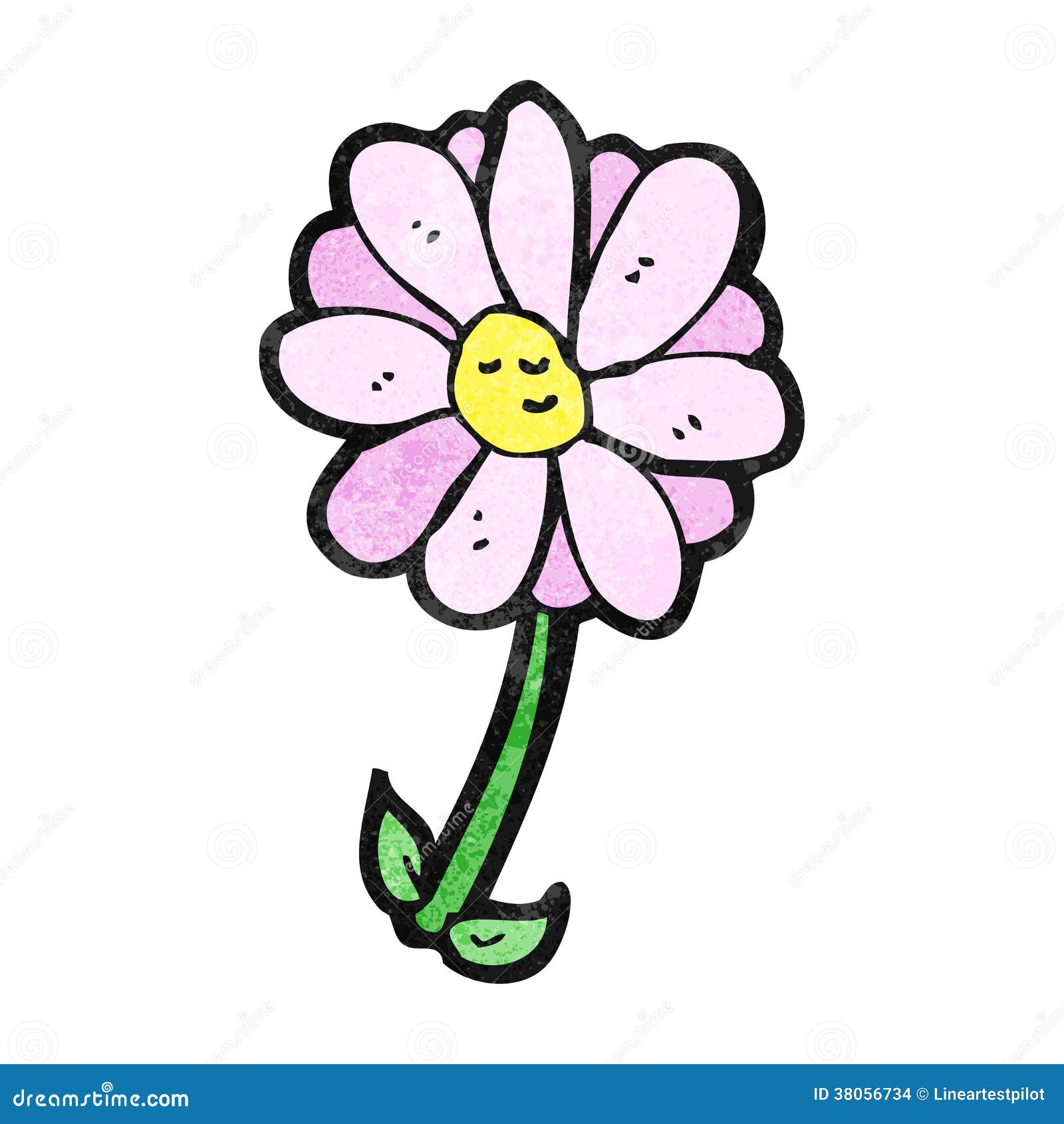 Cartoon flower stock vector. Illustration of silly, cartoon - 38056734