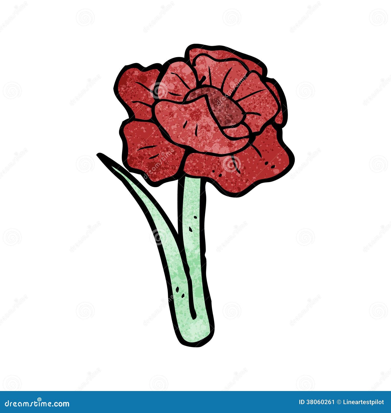 Cartoon flower stock vector. Illustration of grunge, cartoon - 38060261