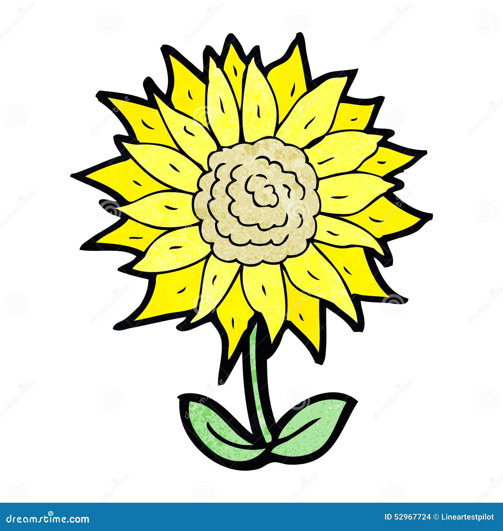 Cartoon flower stock illustration. Illustration of hand - 52967724