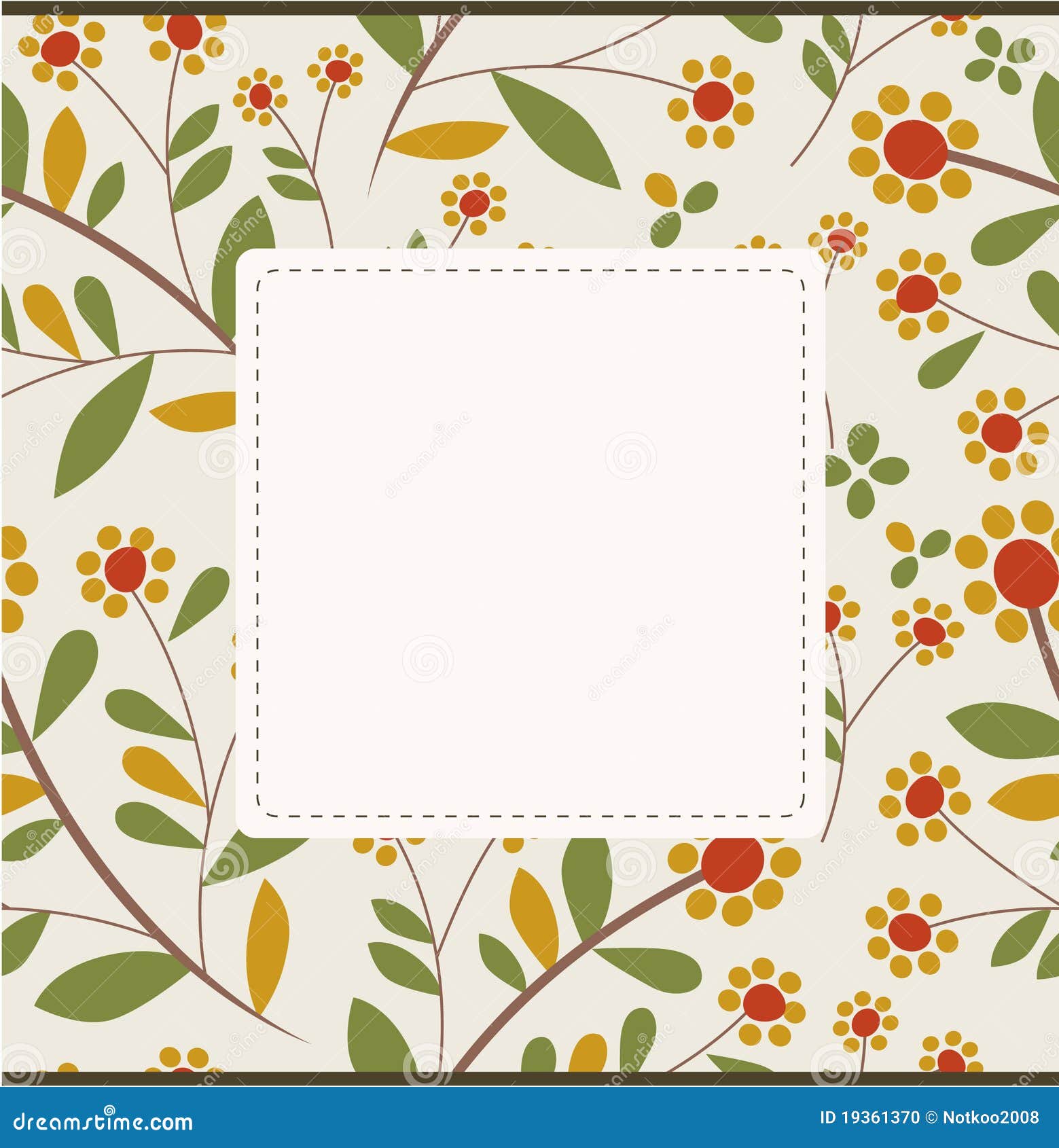 Cartoon flower card stock vector. Illustration of doodle - 19361370