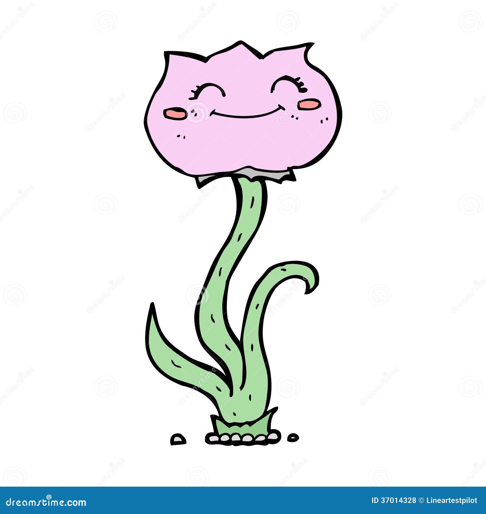 Cartoon flower stock vector. Illustration of rough, flower - 37014328