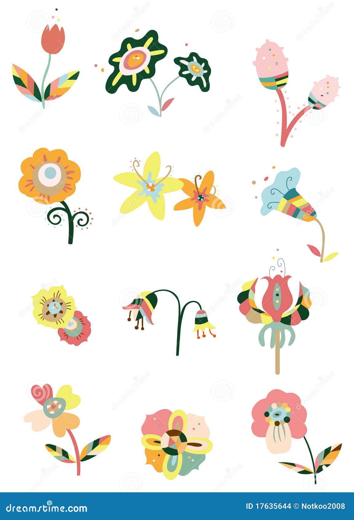 Cartoon flower icon stock vector. Illustration of cute - 17635644