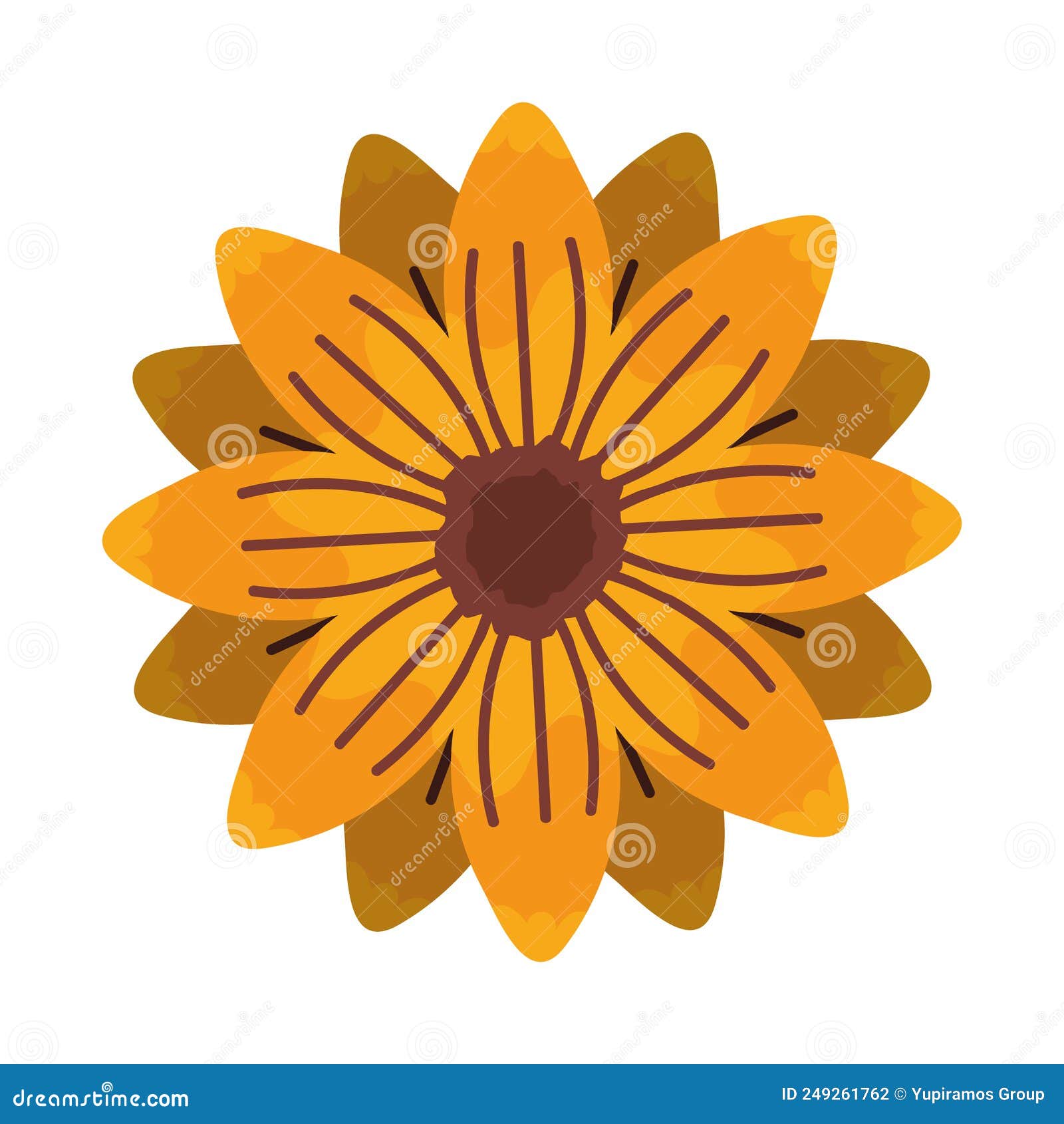 Cartoon flower icon stock vector. Illustration of colorful - 249261762