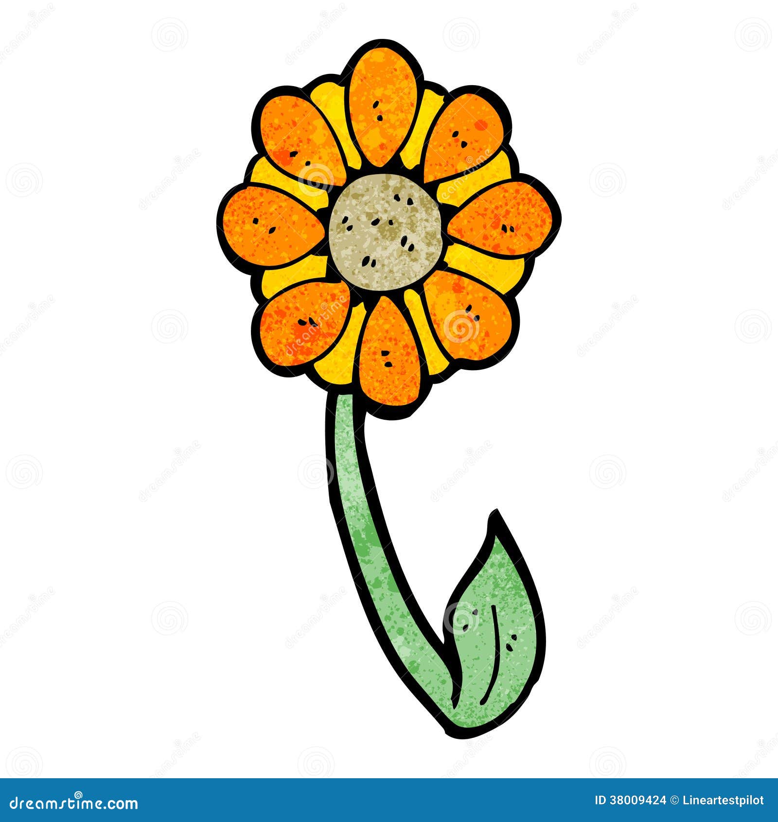 Cartoon flower stock vector. Illustration of cheerful - 38009424
