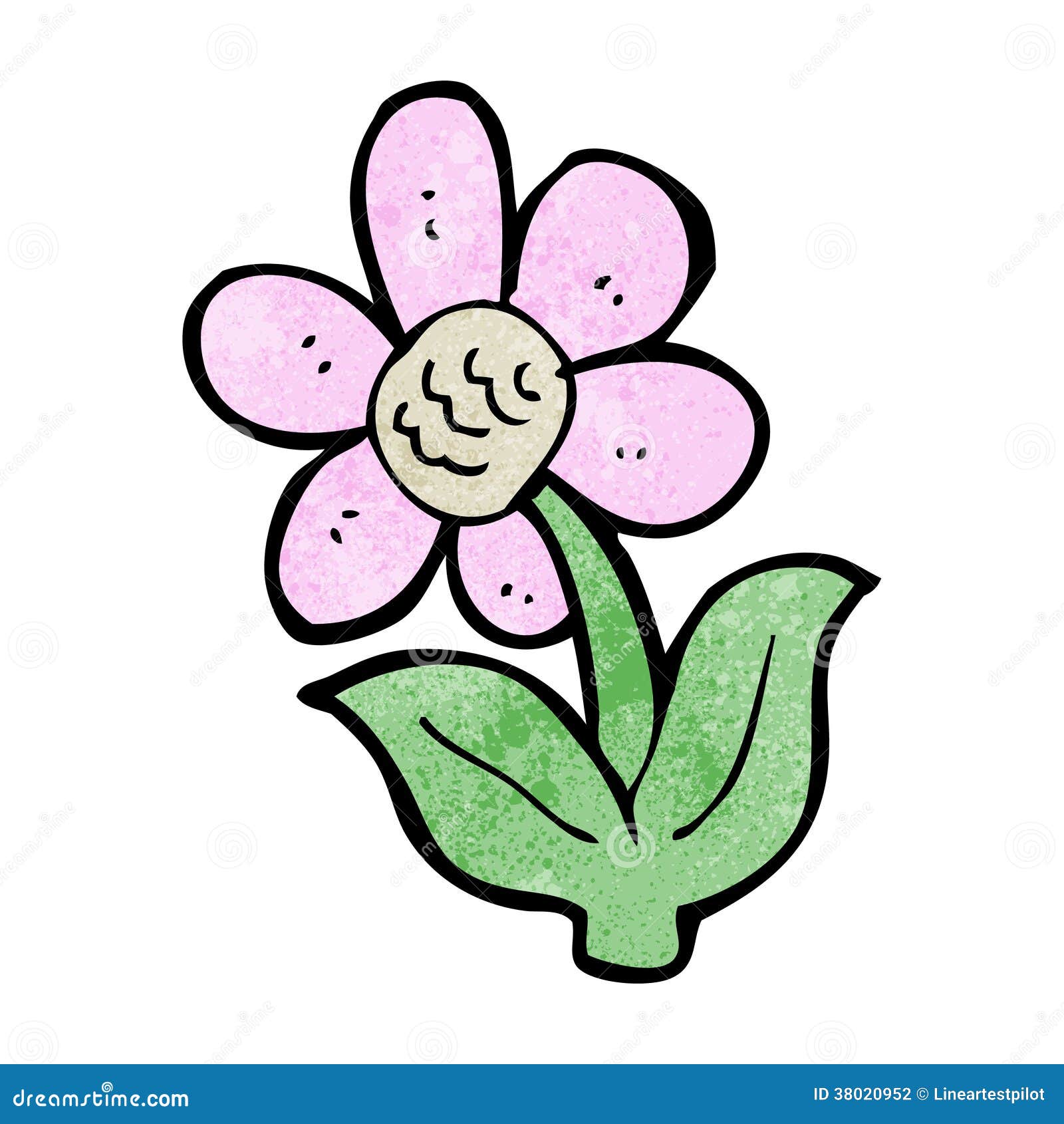 Cartoon flower stock vector. Illustration of simple, cheerful - 38020952
