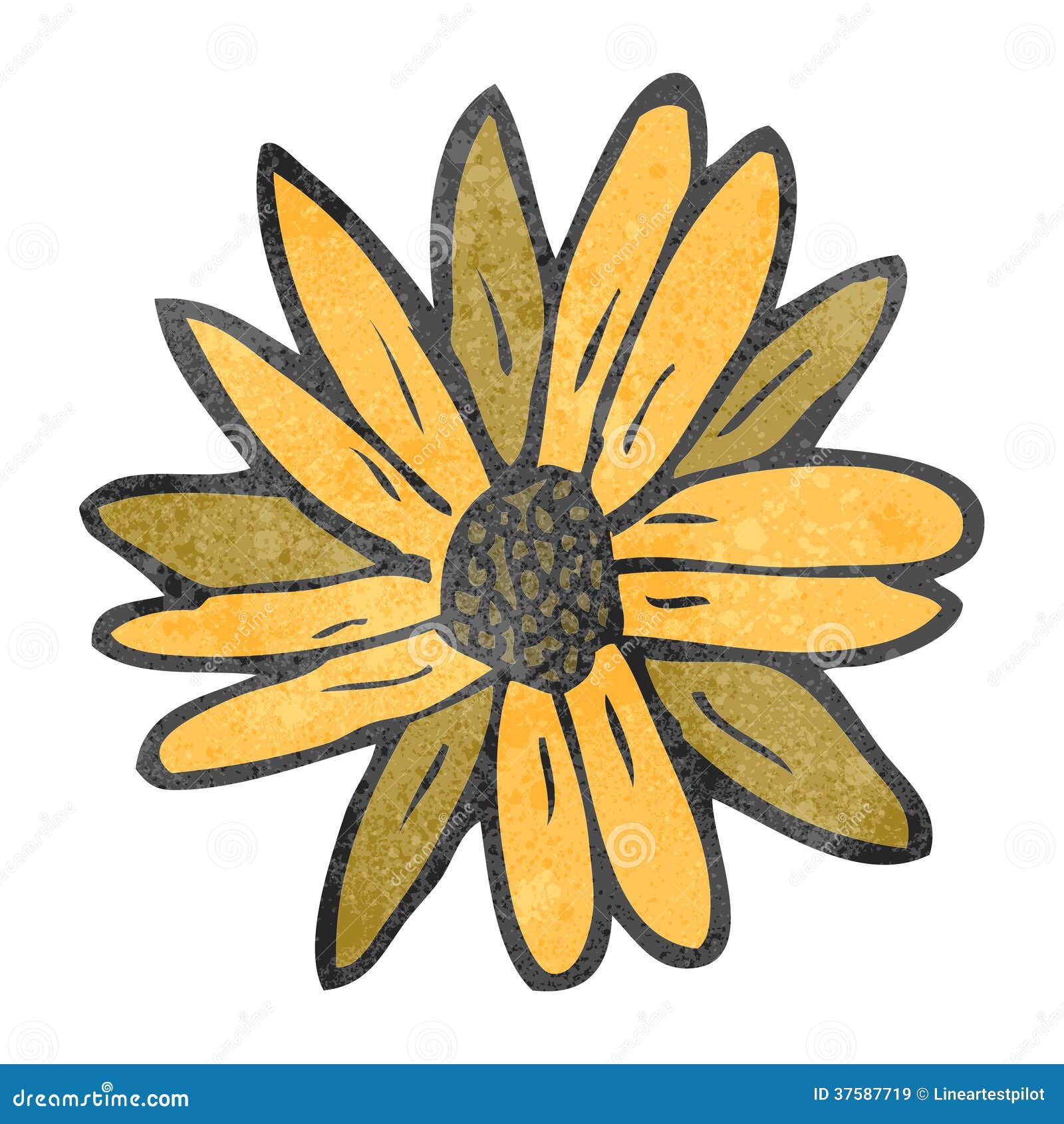 Cartoon flower symbol stock vector. Illustration of crazy - 37587719