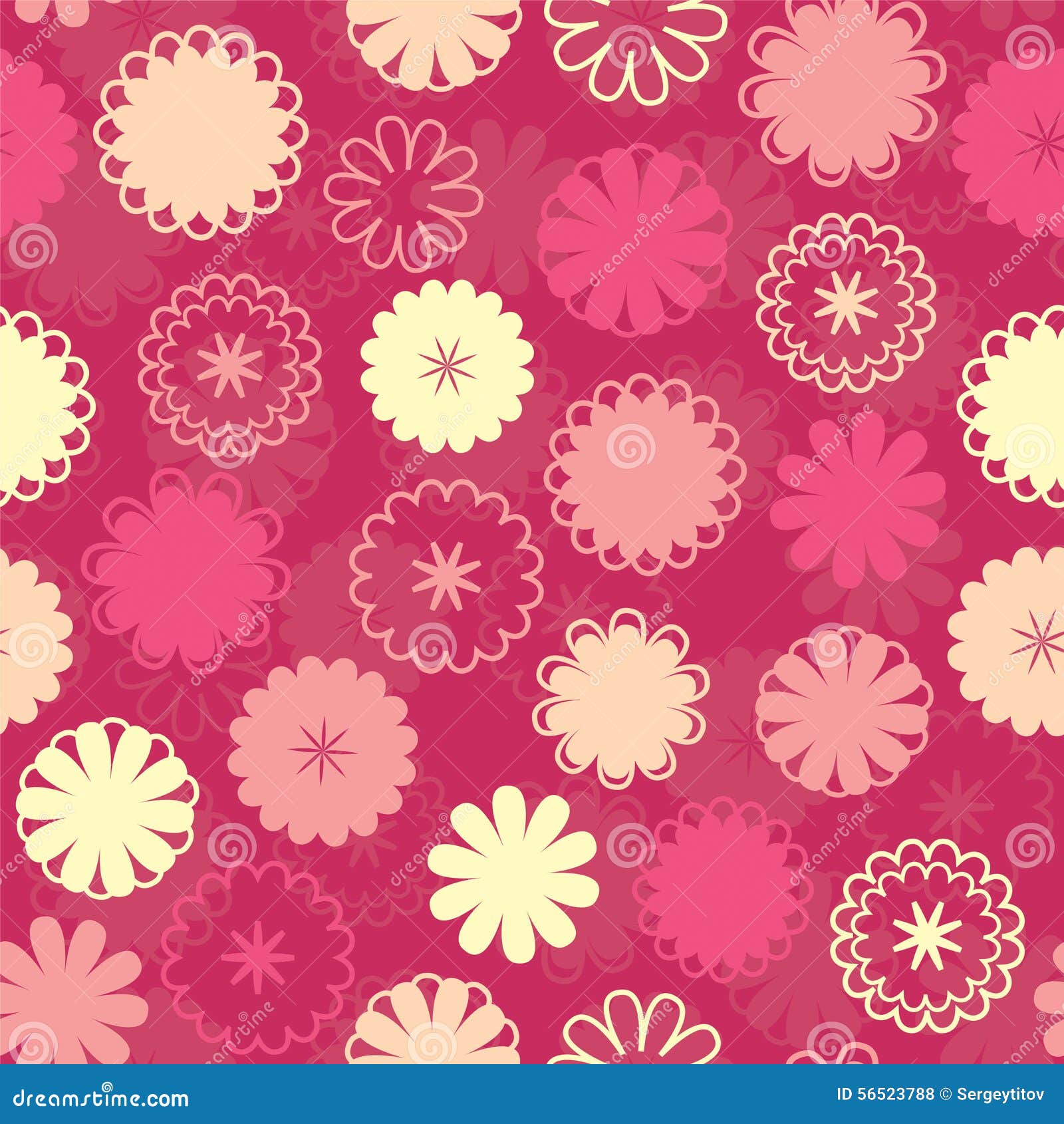 Pink Cartoon Flower Background