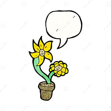 Cartoon flowers talking stock vector. Illustration of bubble - 38037618