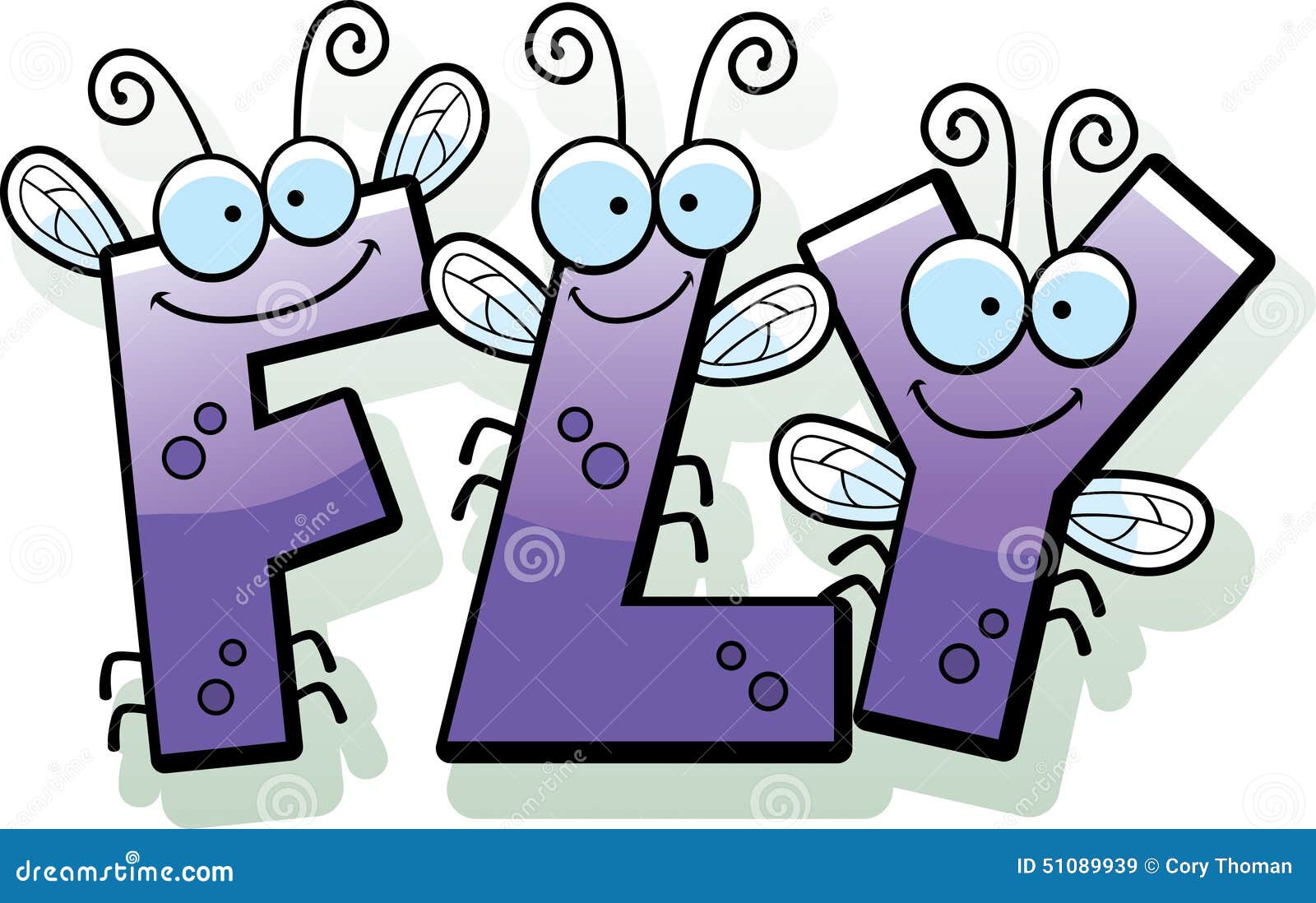 Cartoon Fly Text stock vector. Illustration of letters - 51089939