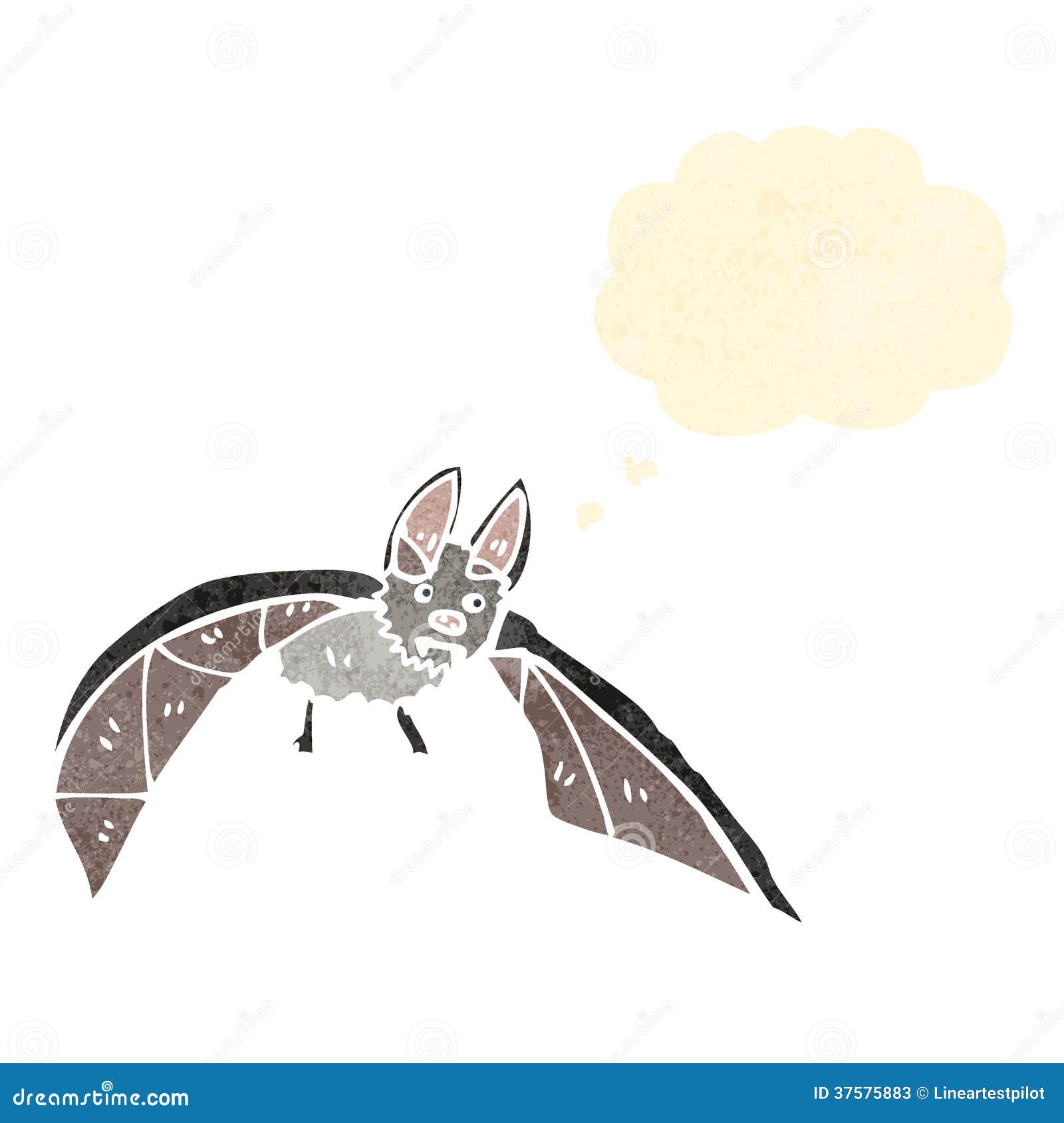 Cartoon flying bat stock vector. Illustration of funny - 37575883