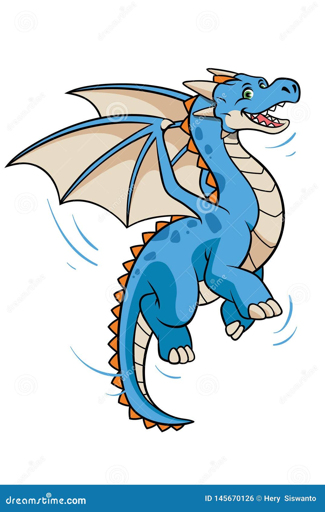 Cartoon of flying dragon stock vector. Illustration of monster - 145670126
