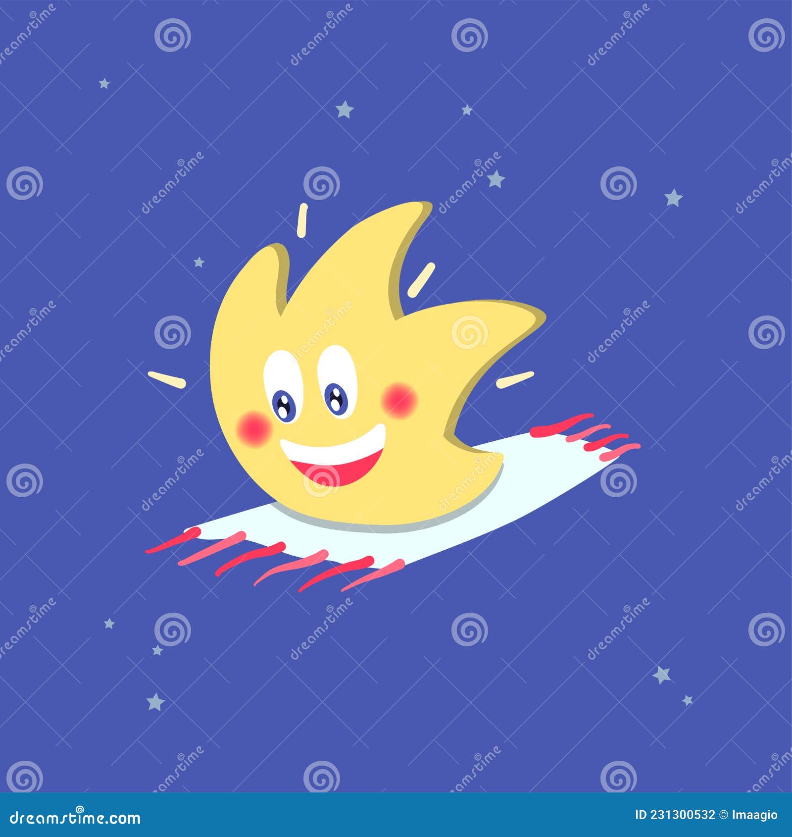 Cartoon Flying on a Magic Carpet. Vector Illustration Stock Vector ...