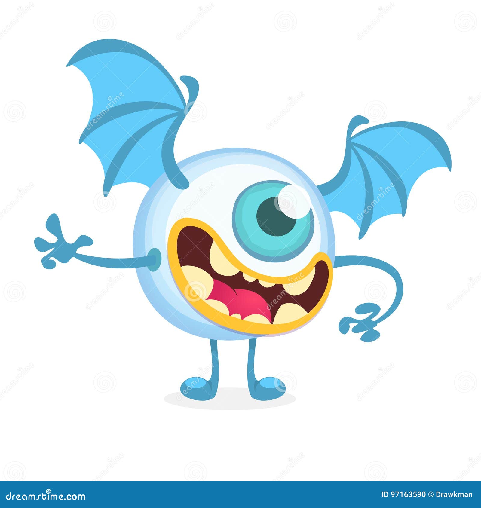 Flying Monster Royalty-Free Cartoon | CartoonDealer.com #90873119