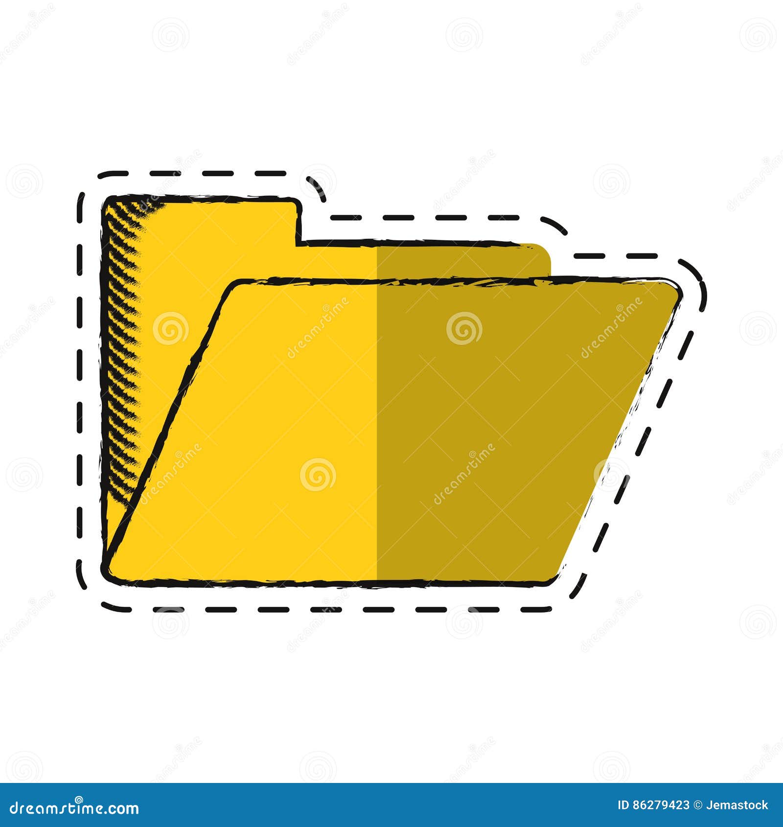 Cartoon Folder File Document Archive Icon Stock Vector - Illustration ...