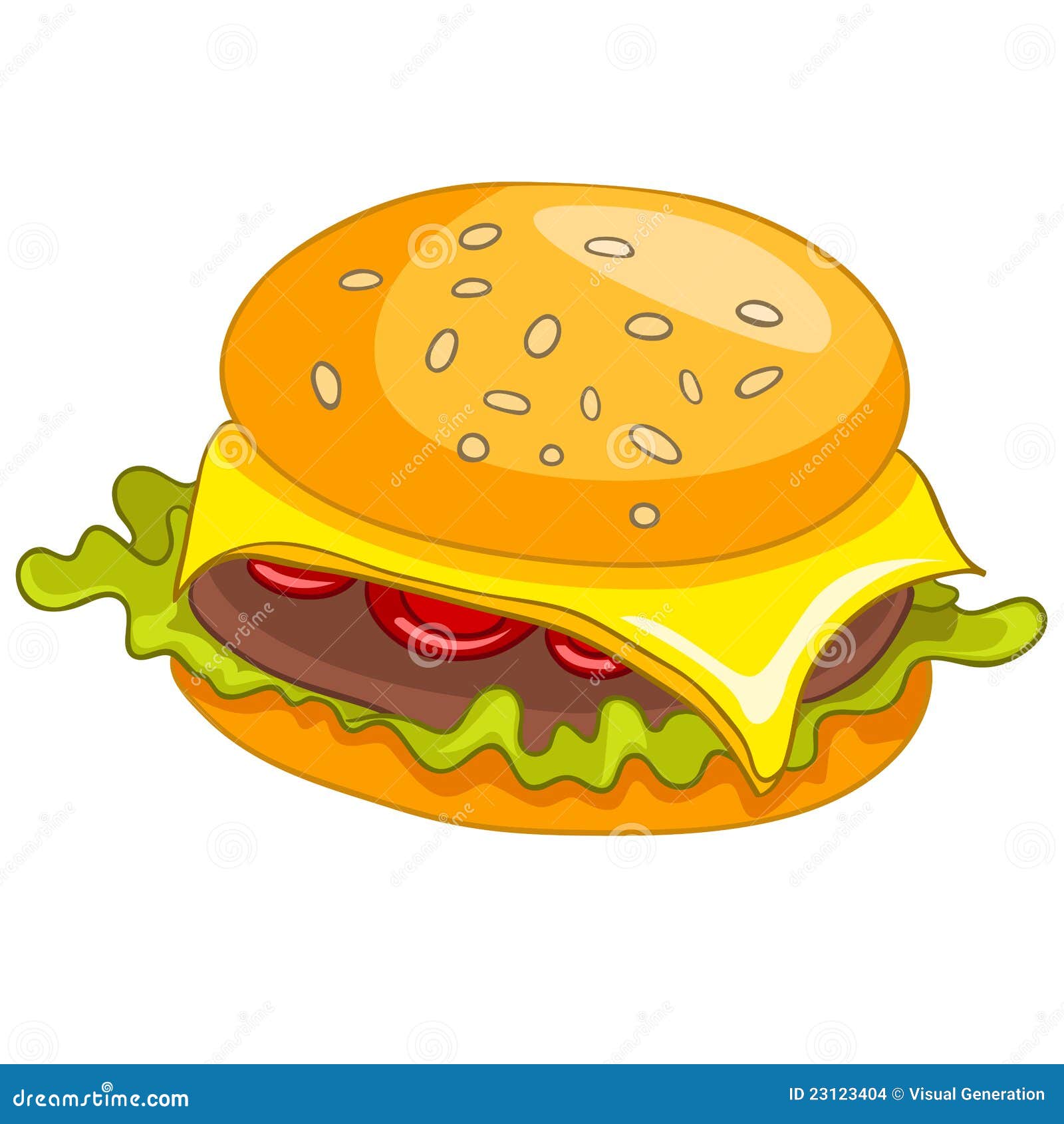 Cartoon Food Hamburger Stock Images - Image: 23123404