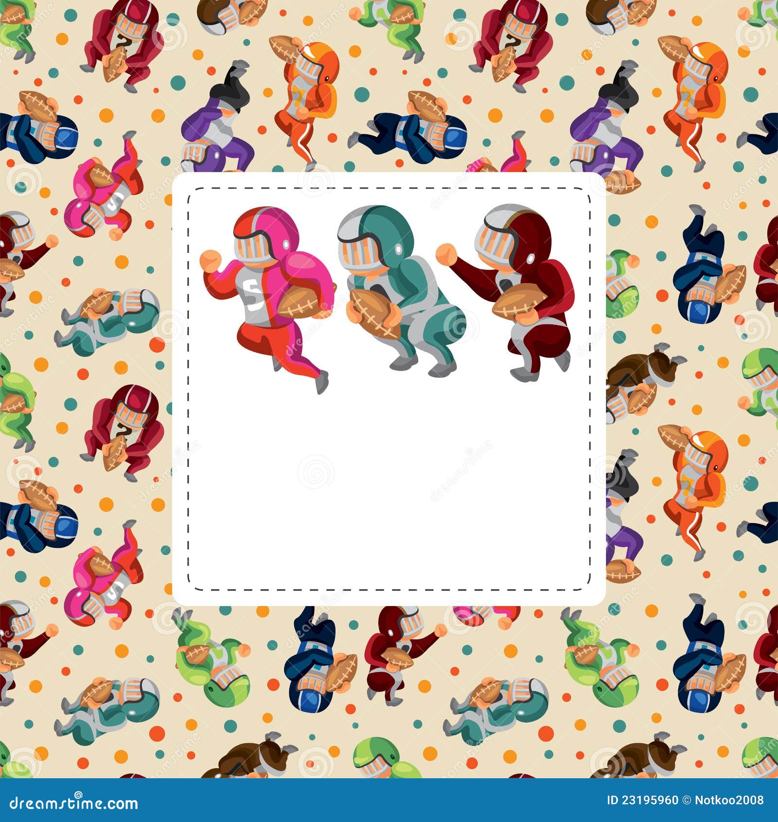 Cartoon football card stock illustration. Illustration of game - 23195960