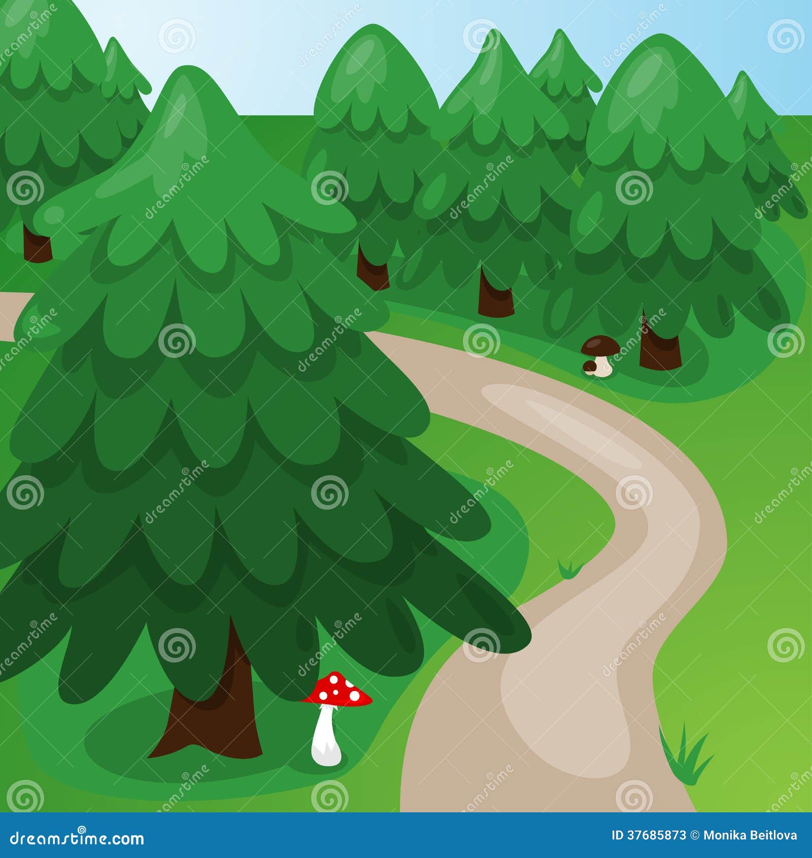 Cartoon Forest Background Stock Photos - Image: 37685873