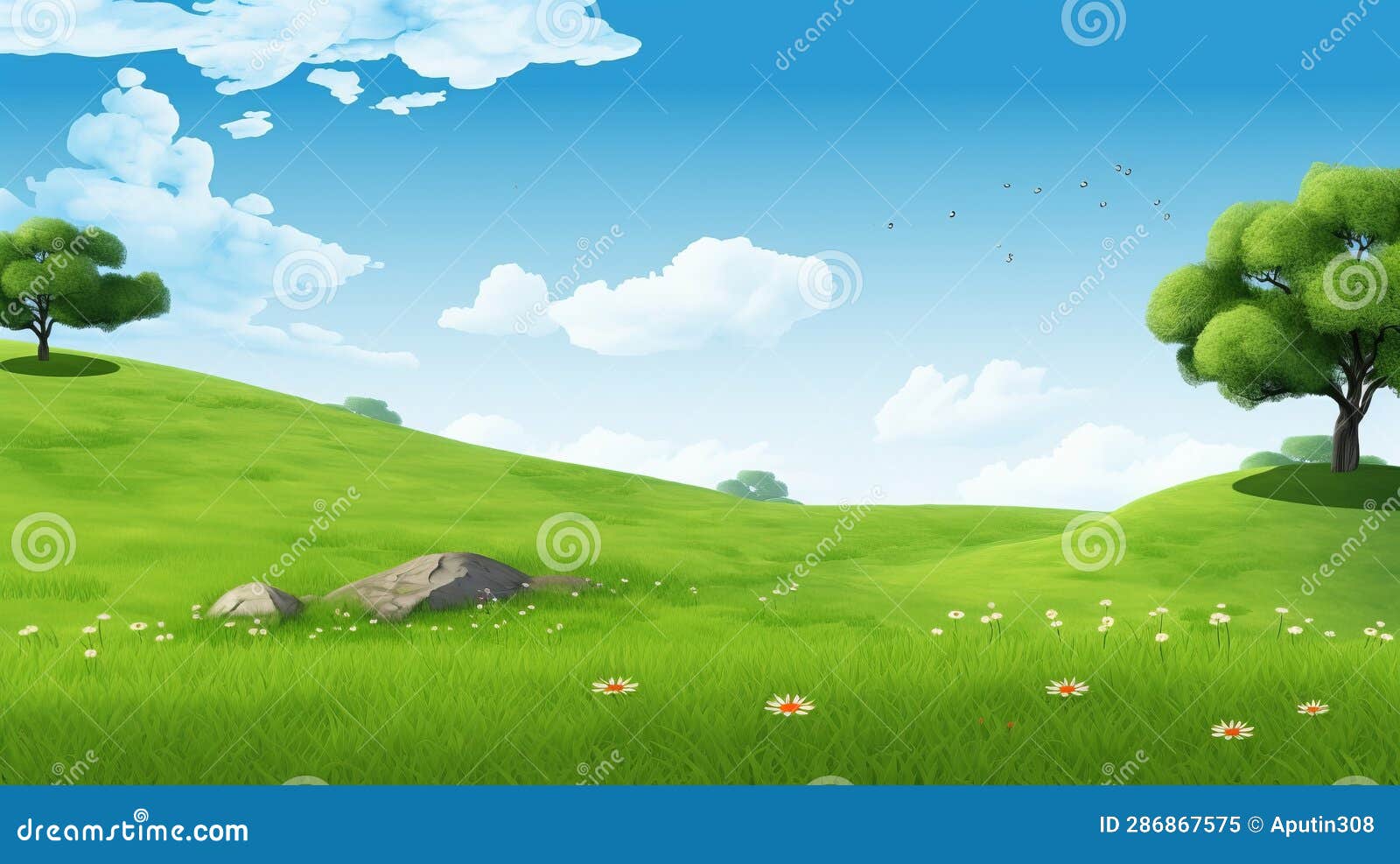Cartoon Forest Environment Background Stock Image - Image of farmland ...