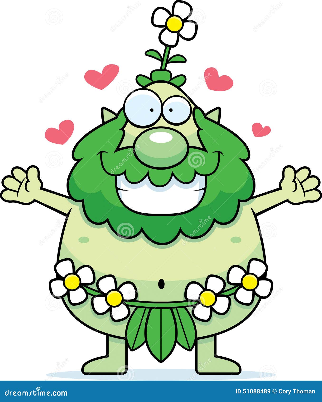 Cartoon Forest Sprite Hug stock vector. Illustration of cartoon - 51088489