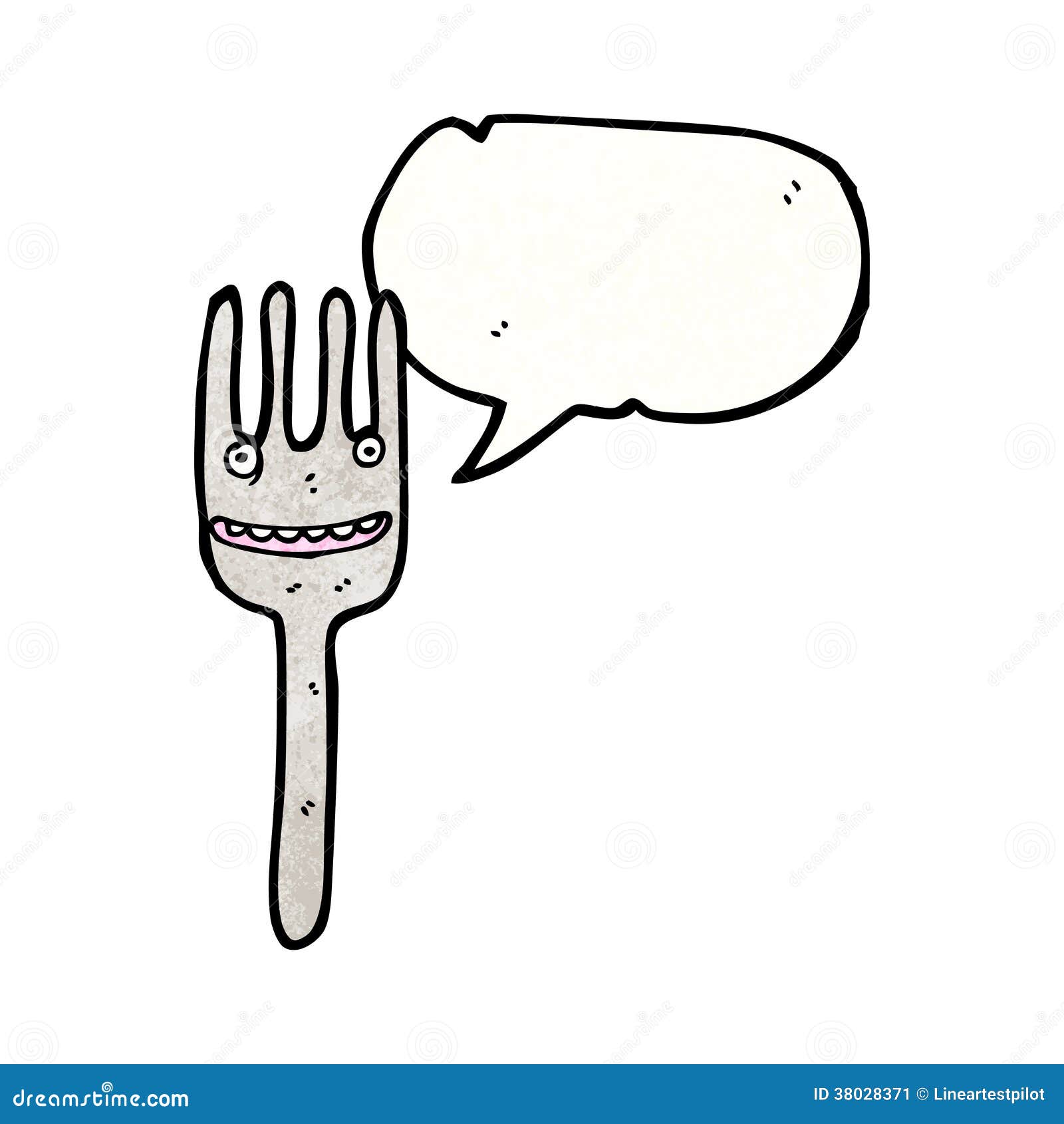 Cartoon fork stock vector. Illustration of cheerful, retro - 38028371