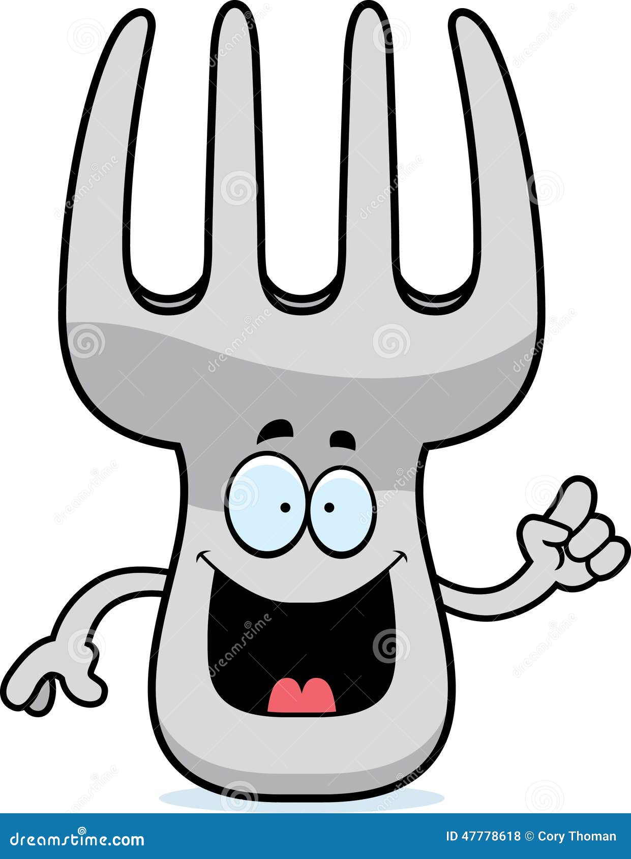 Cartoon Fork Idea stock vector. Illustration of clipart - 47778618