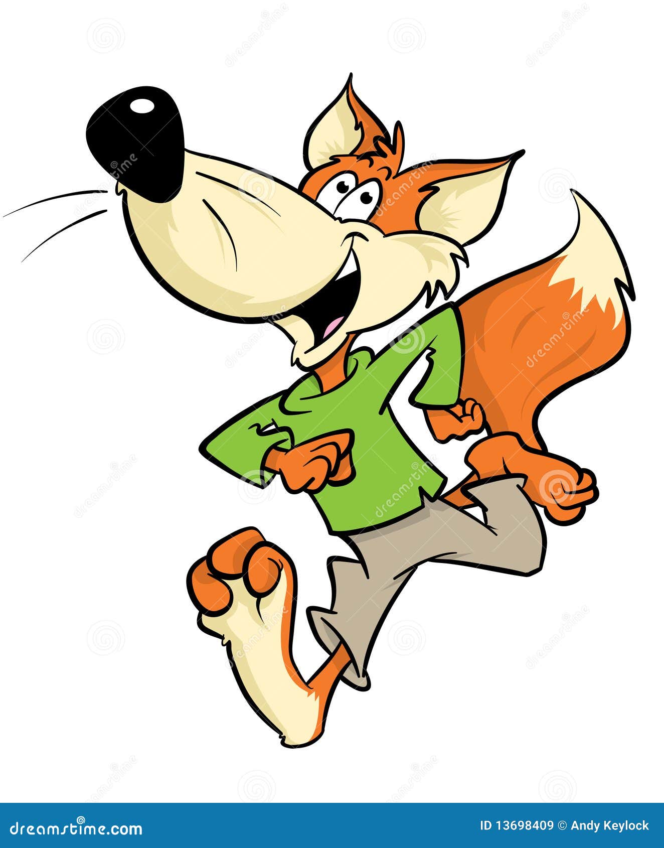 Cartoon fox stock vector. Illustration of toes, cute - 13698409