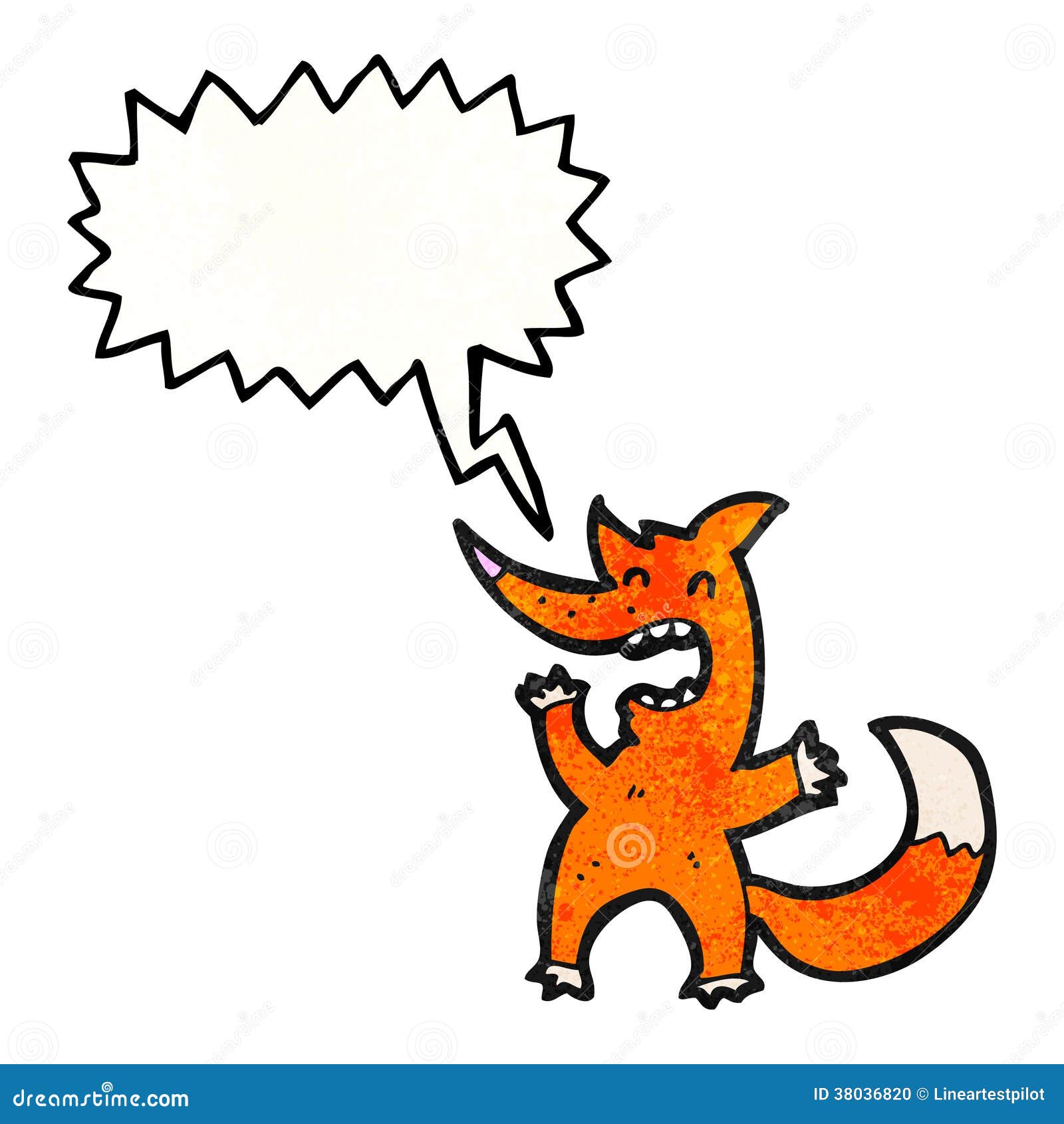 Cartoon fox stock vector. Illustration of speaking, cartoon - 38036820