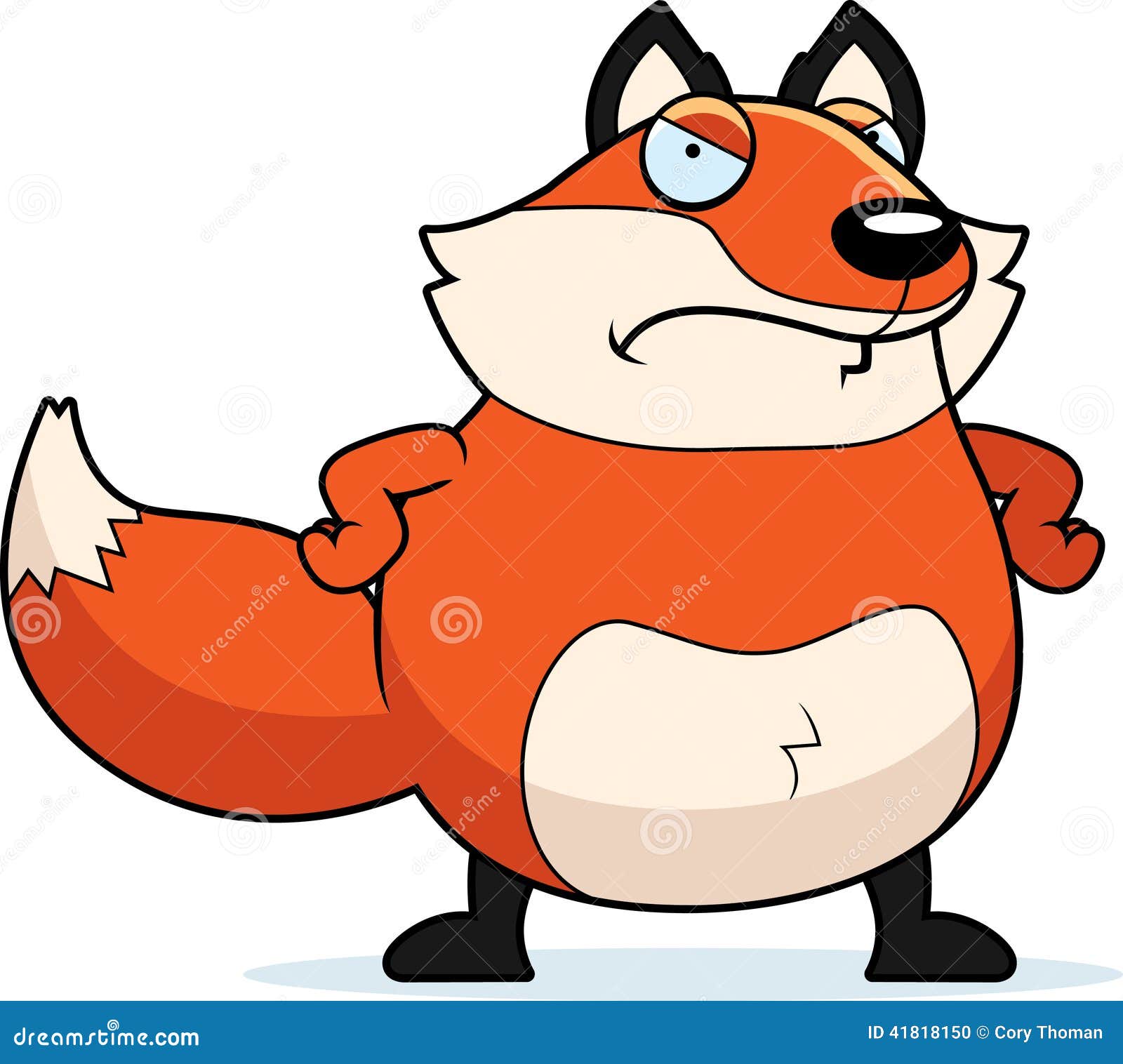 Cartoon Fox Angry stock vector. Illustration of cartoon - 41818150