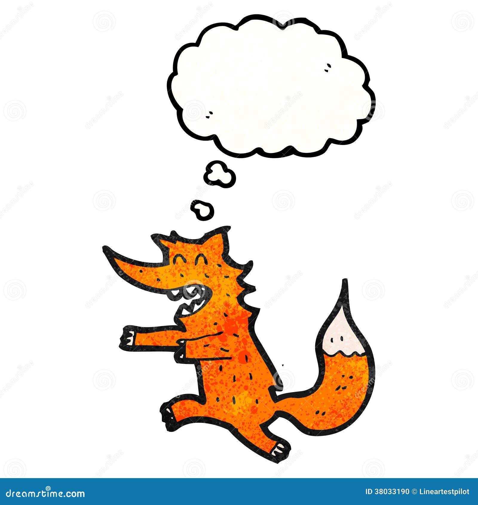 Cartoon fox chasing stock vector. Illustration of crazy - 38033190