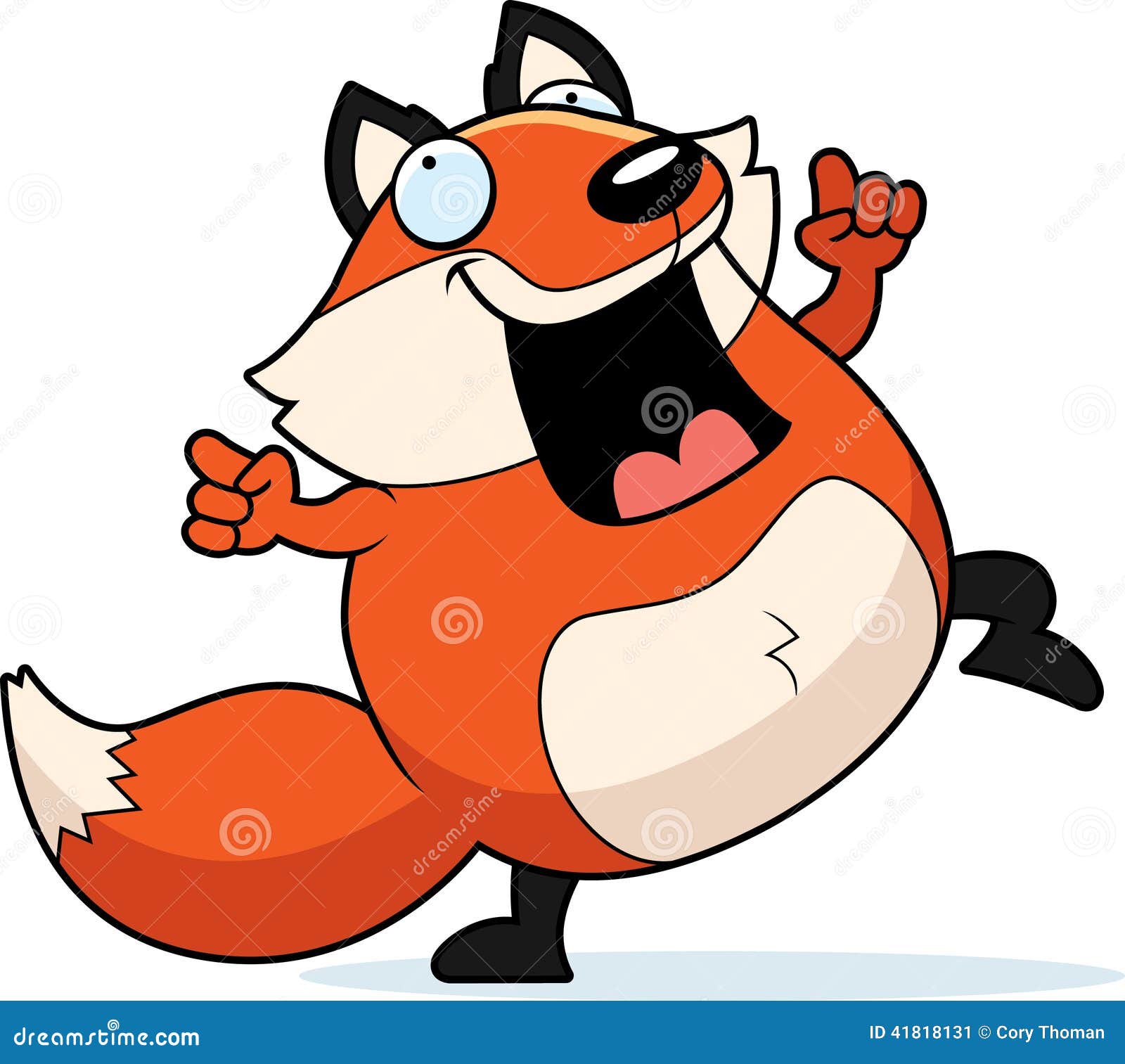 Cartoon Fox Dancing stock vector. Illustration of vector - 41818131