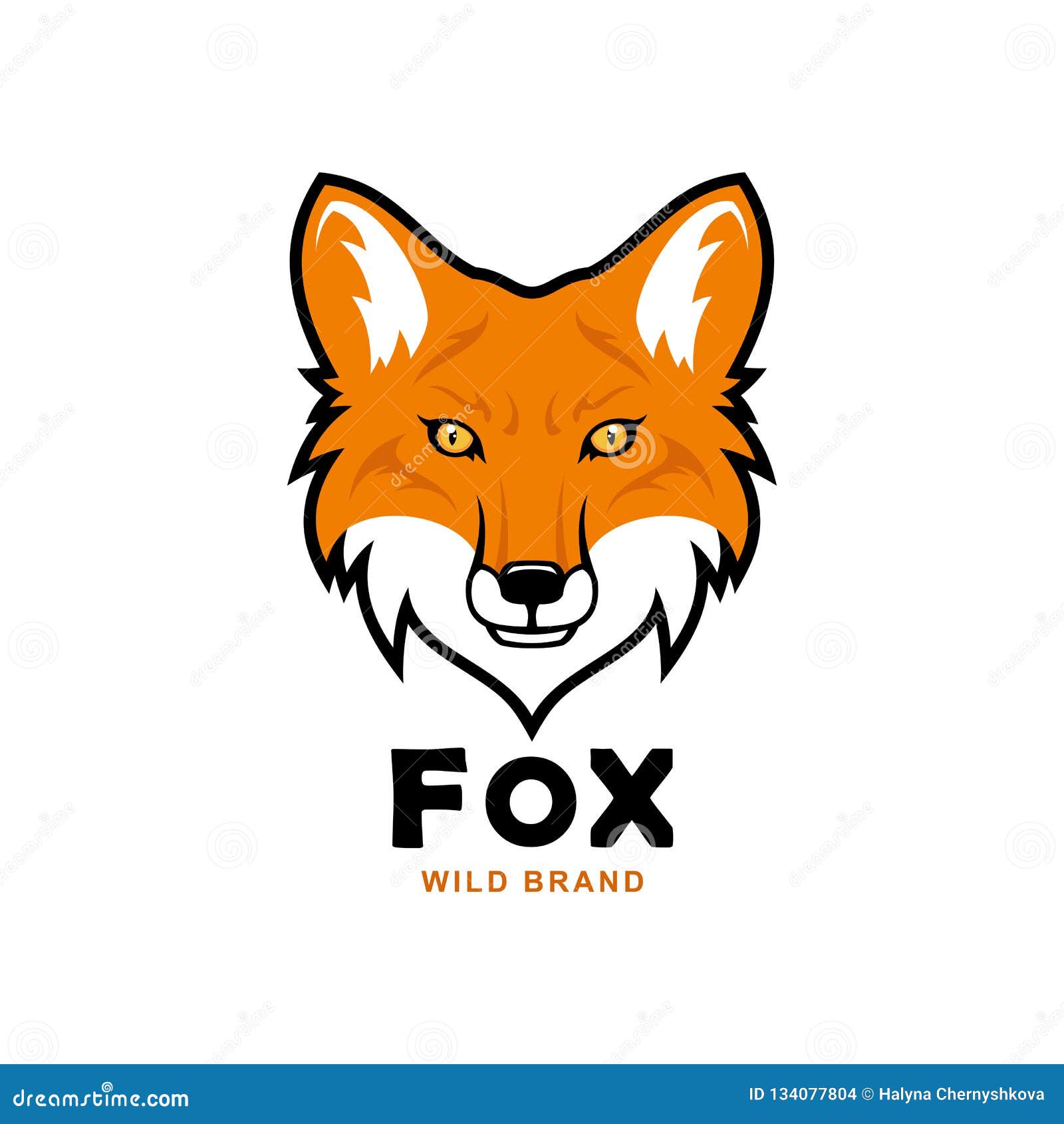Fox Head Character. Red Fox Vector Mascot. Stock Vector - Illustration ...