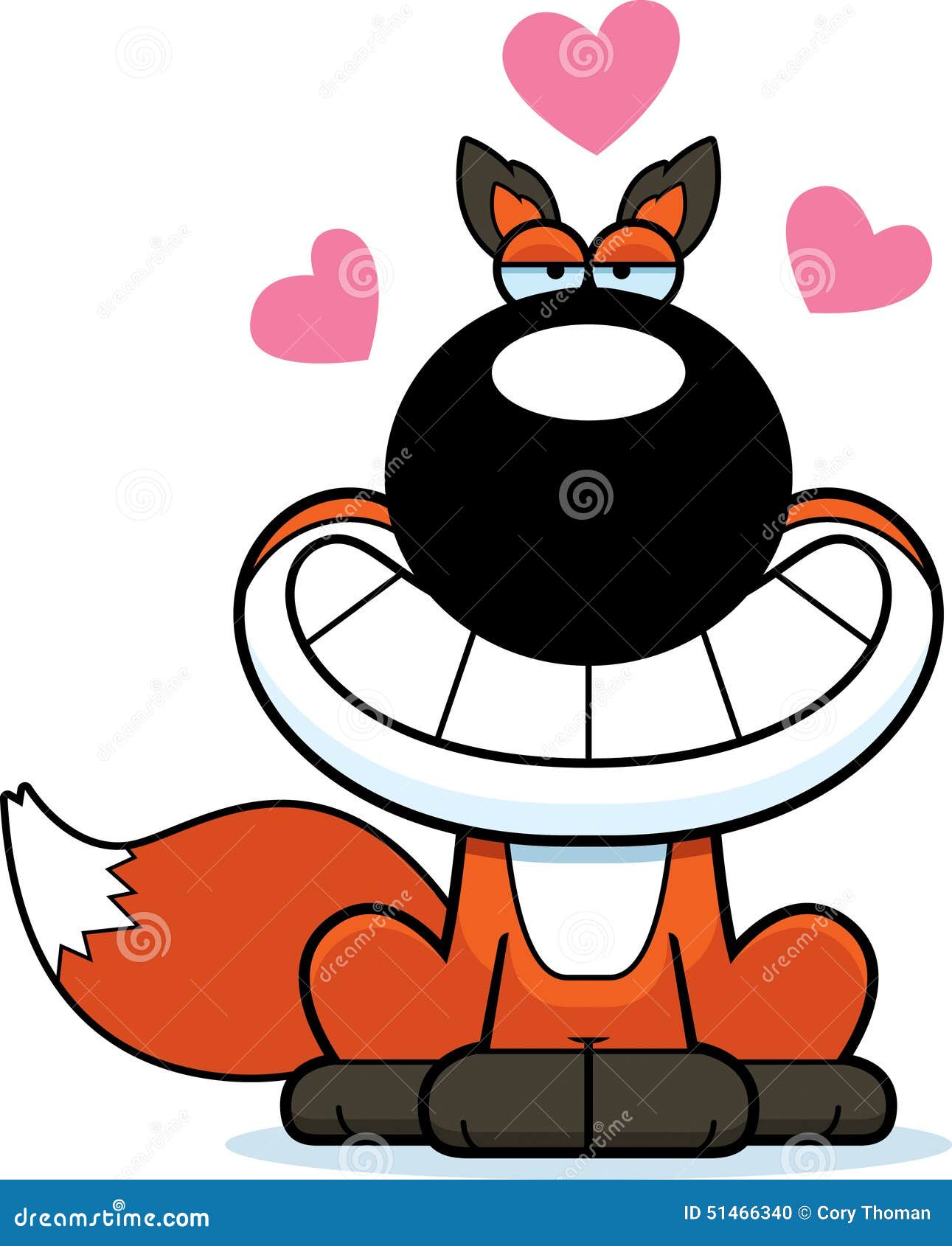 Cartoon Fox Love stock vector. Illustration of animal - 51466340