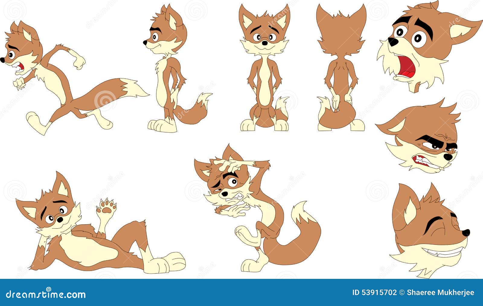 Cartoon Fox Mascot stock vector. Illustration of illustrator - 53915702
