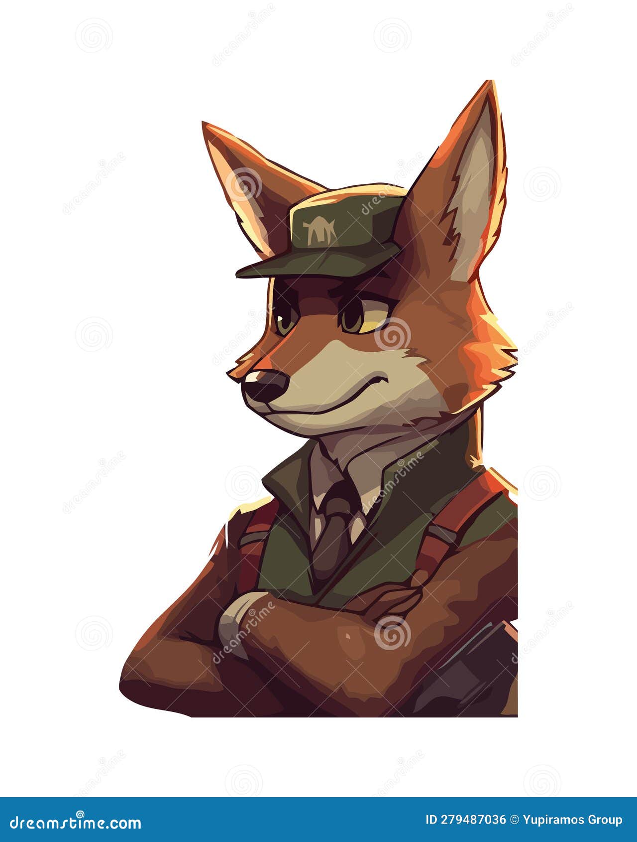 Cartoon Fox with Scout Uniform Stock Vector - Illustration of activity ...