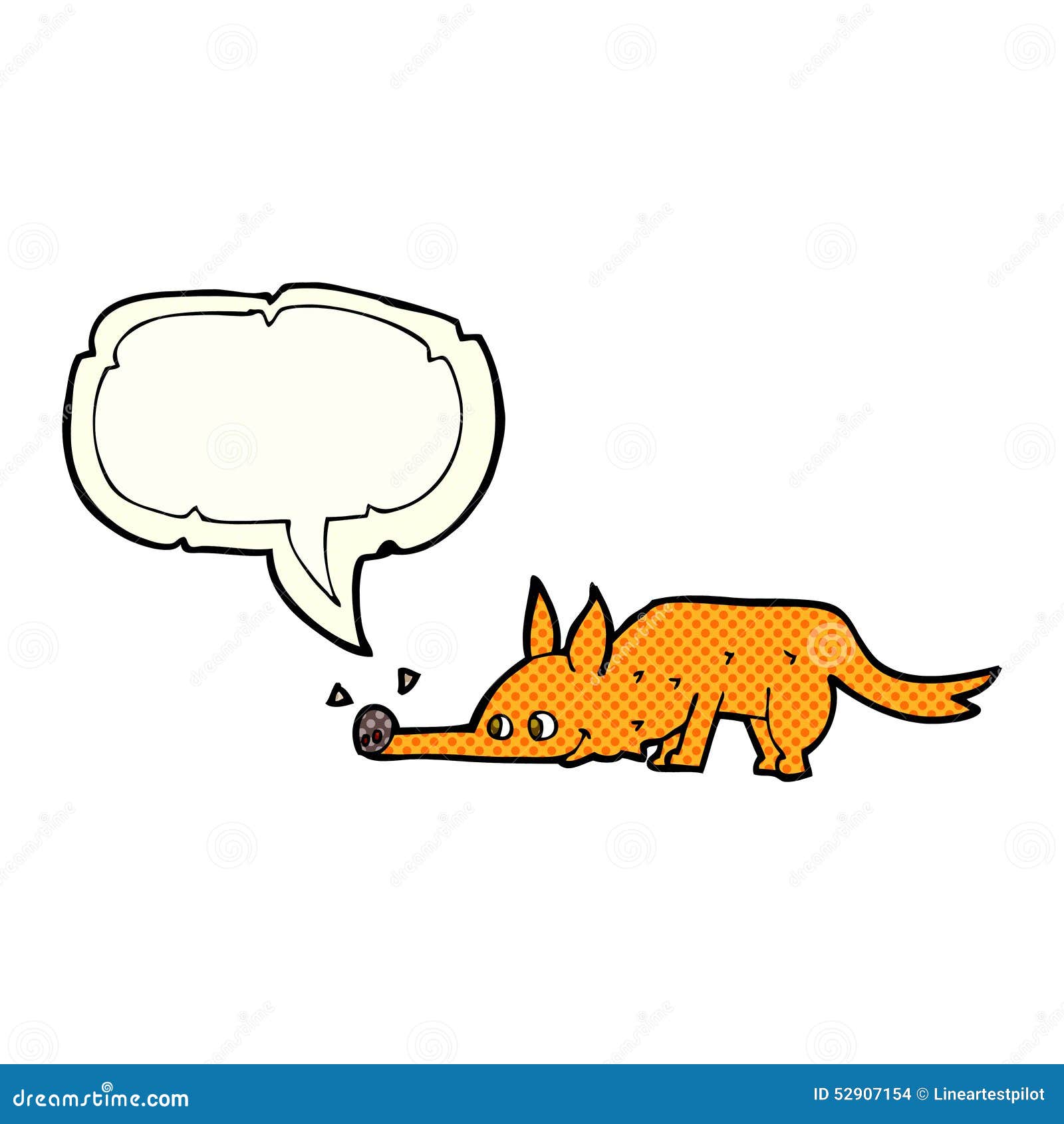 Cartoon Dog Sniffing Footprint Vector Illustration | CartoonDealer.com ...