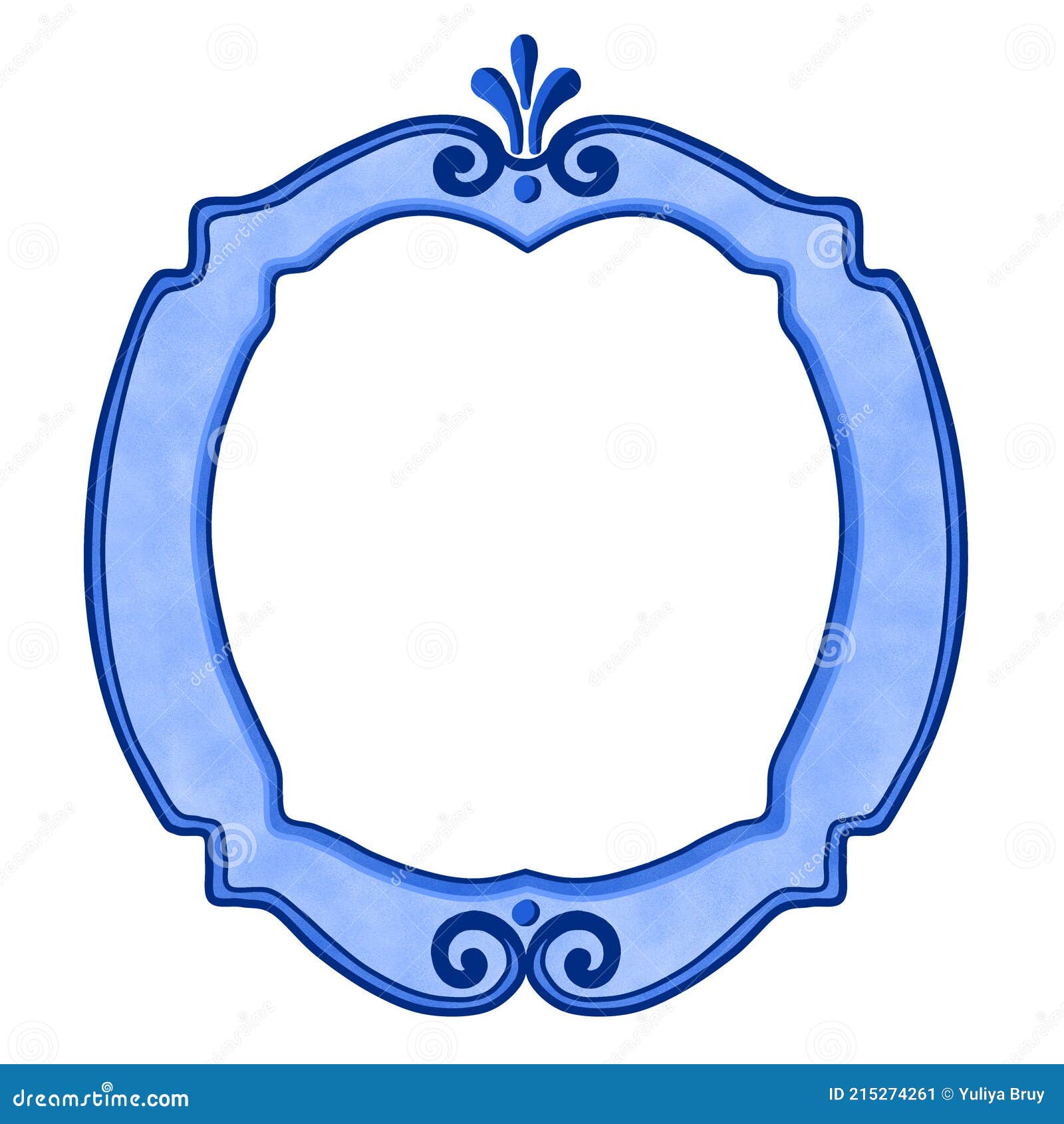 Cartoon Frame. Colored Empty Frame Stock Image - Illustration of oval ...