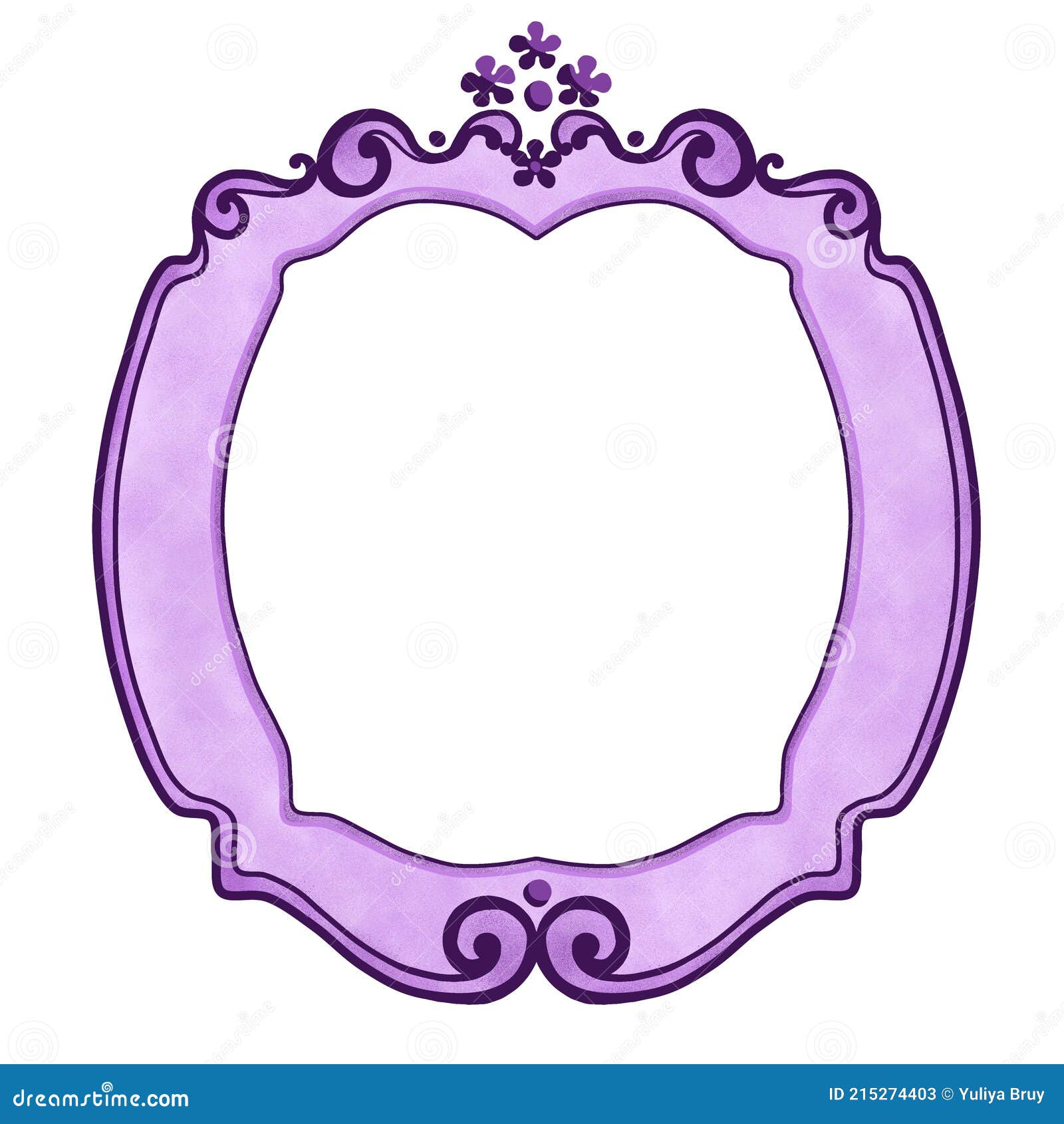 Cartoon Frame. Colored Empty Frame Stock Image - Illustration of oval ...