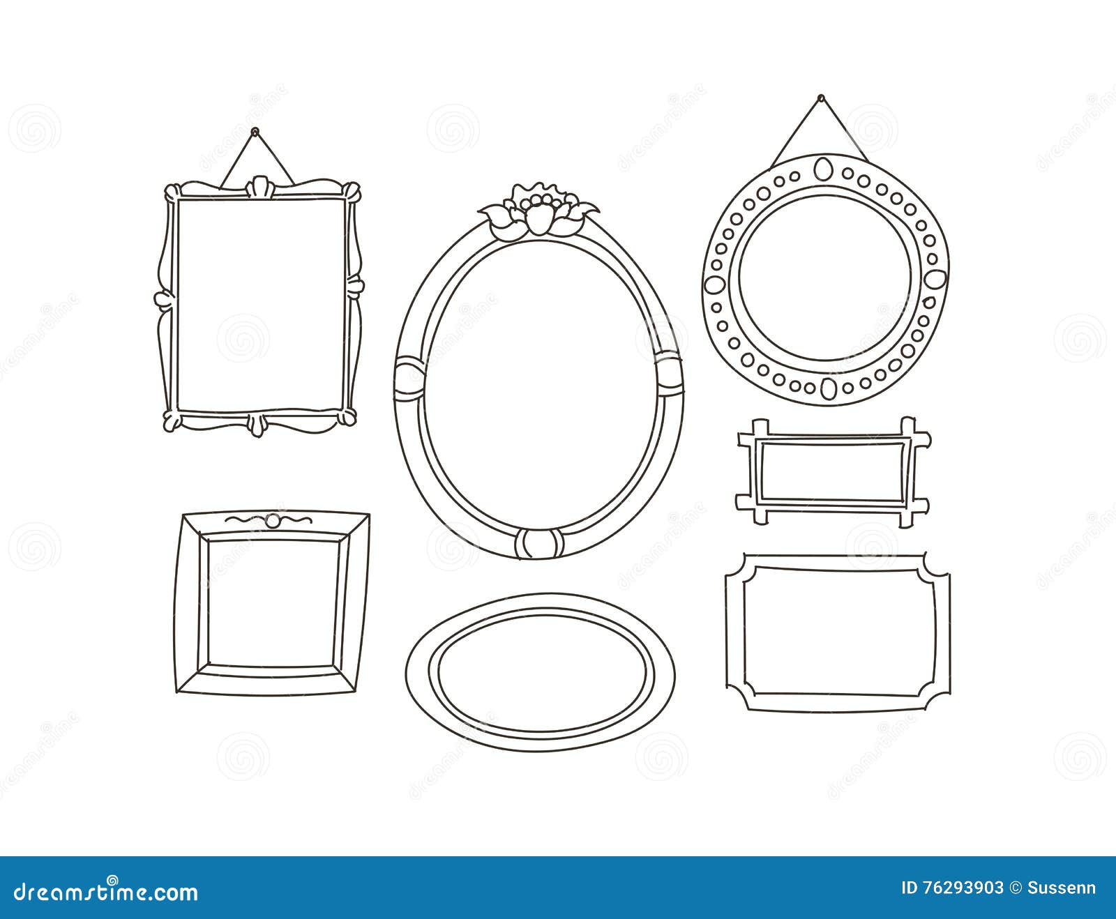 Cartoon Frames Collection stock vector. Illustration of frame - 76293903