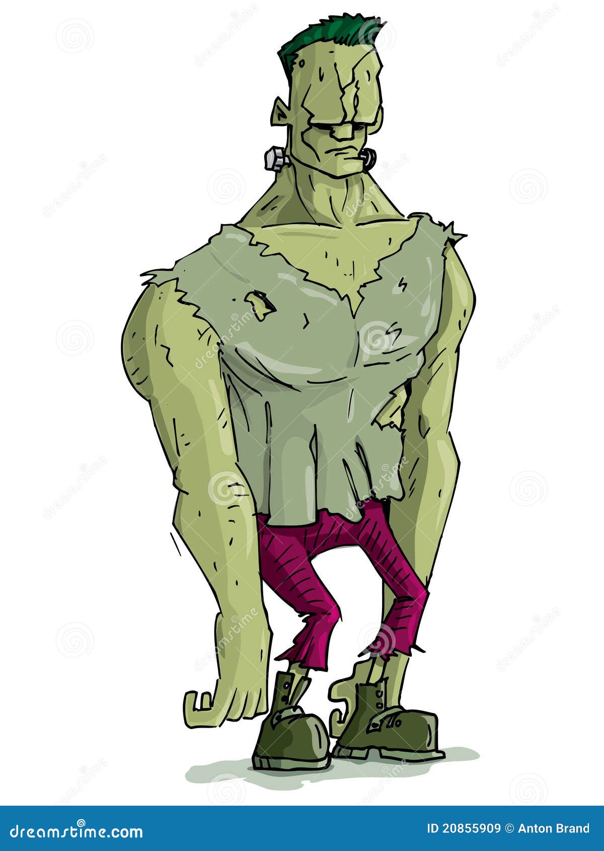 Cartoon Frankenstein Monster Stock Vector - Illustration of spooky ...