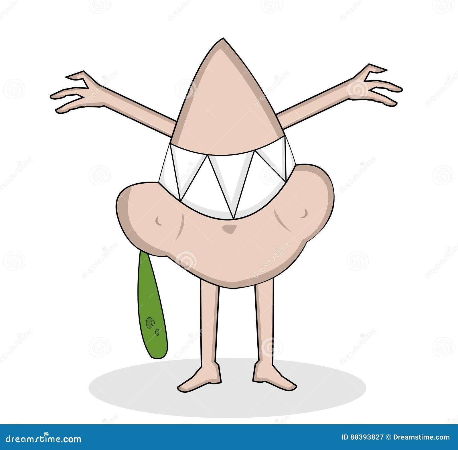 Cartoon Freak Monster Shape Nose Stock Illustration - Illustration of ...