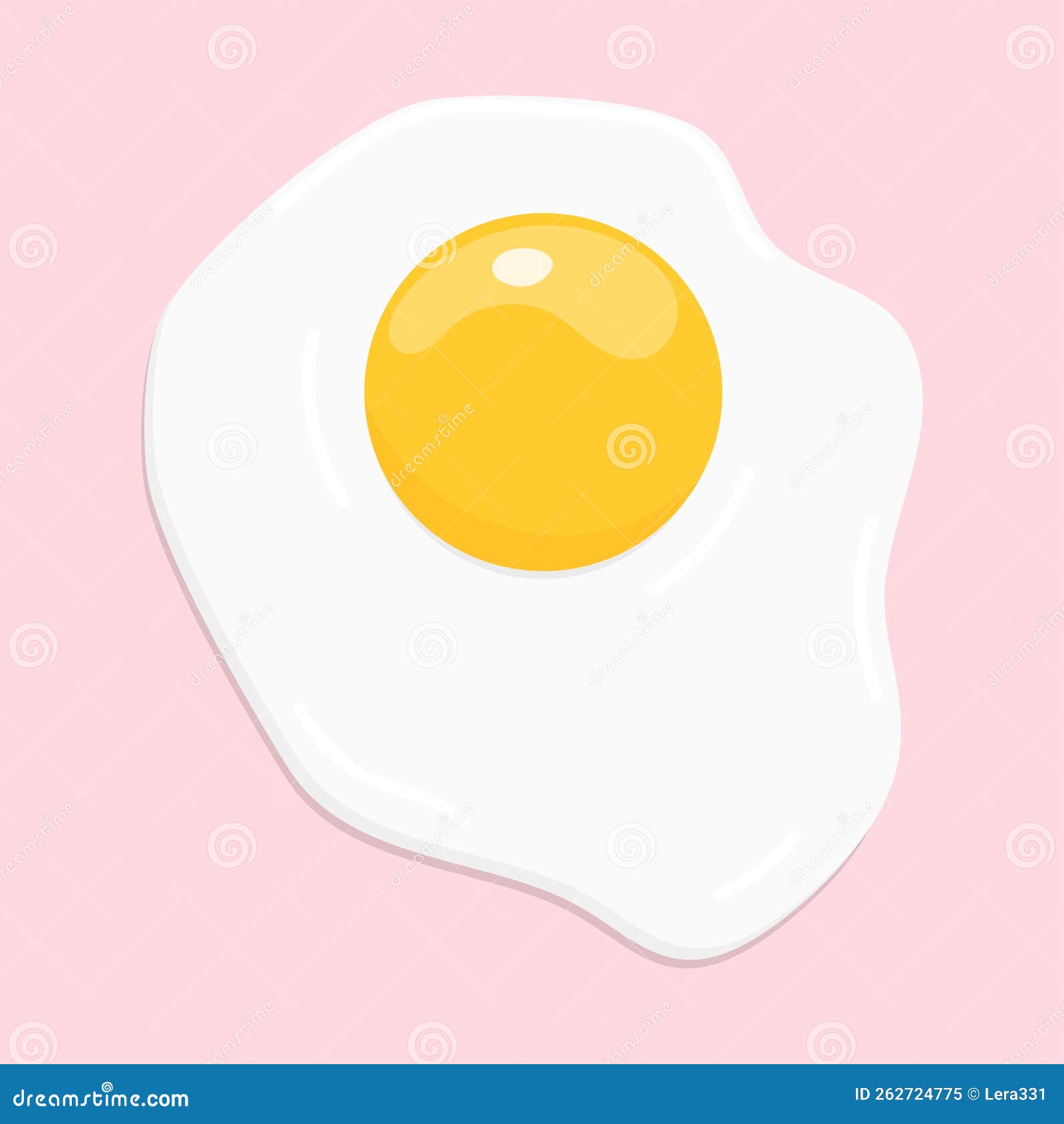 Cartoon Fried Egg Vector Illustration Stock Vector - Illustration of ...