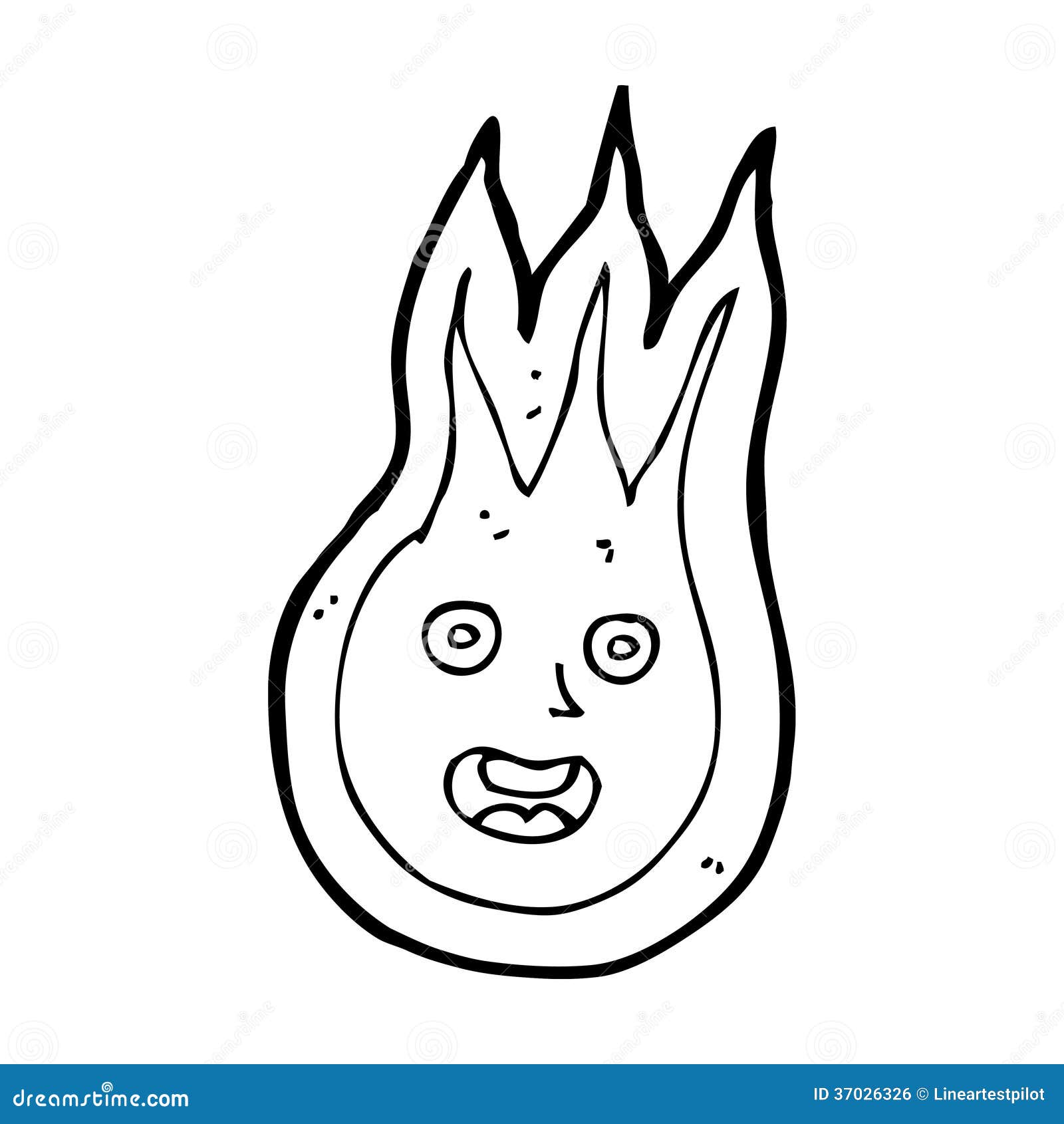 Cartoon friendly fireball stock illustration. Illustration of fire ...