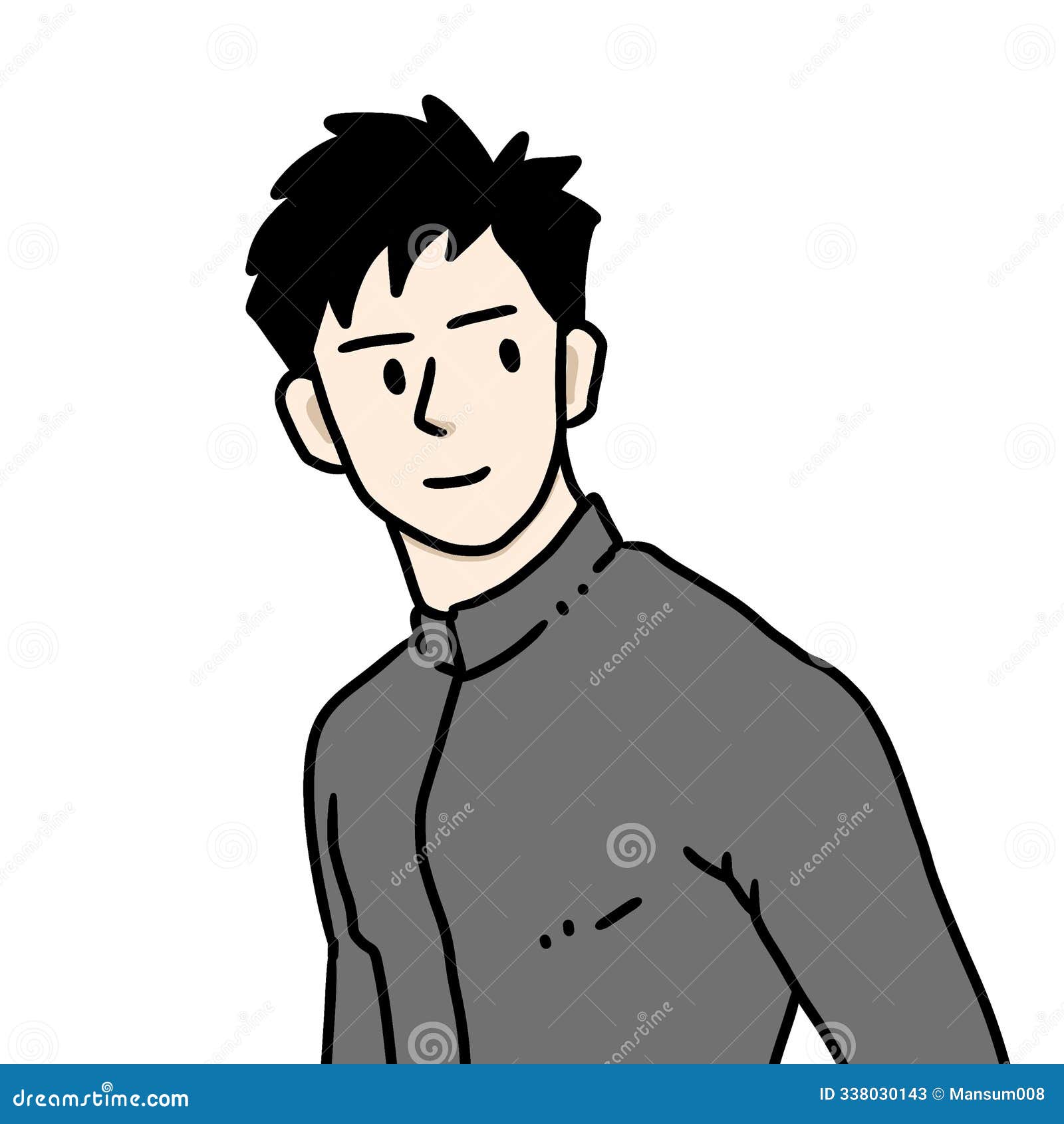 Cartoon Friendly Guy, Illustration Stock Illustration - Illustration of ...