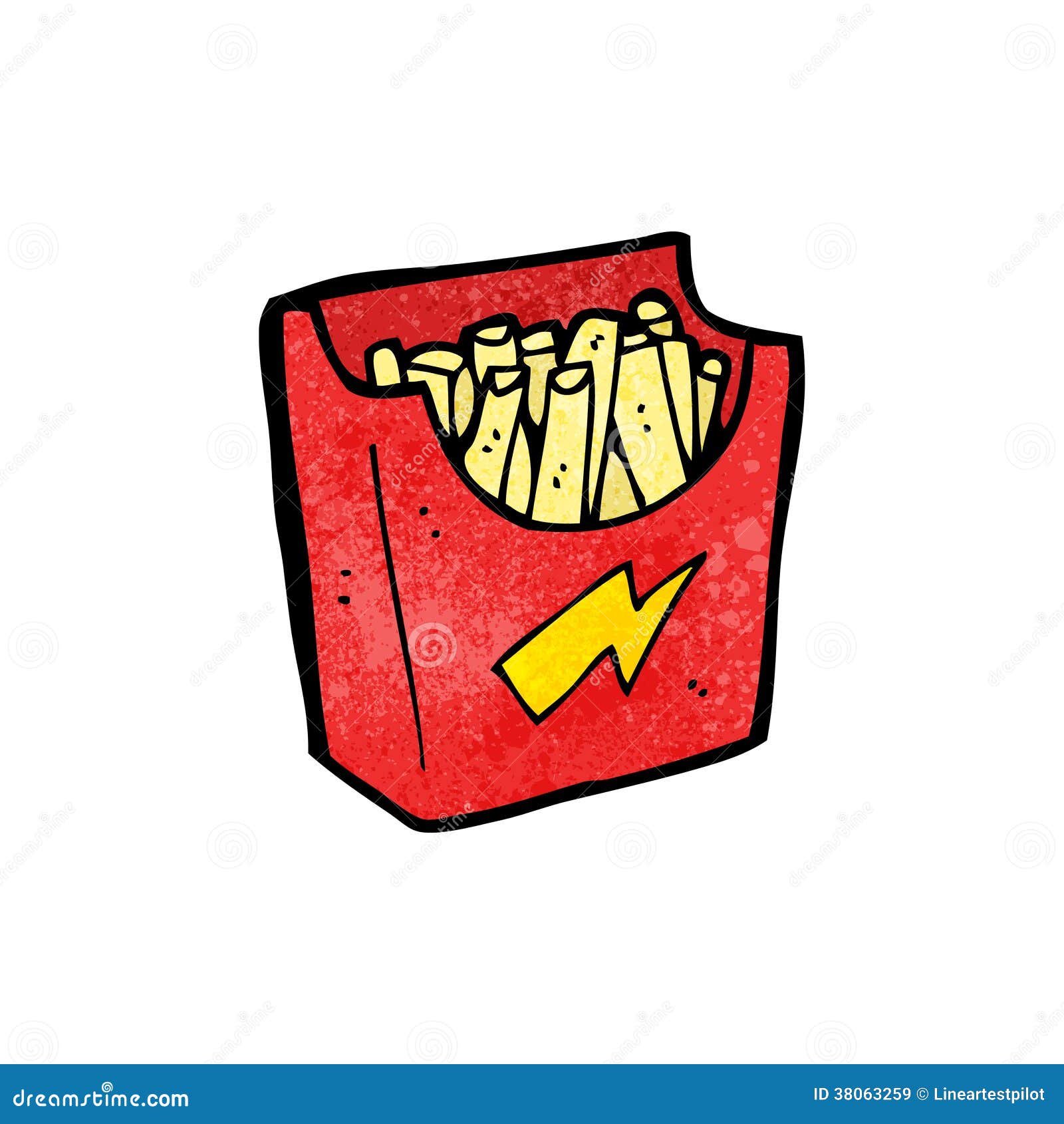 Cartoon fries stock vector. Illustration of character - 38063259