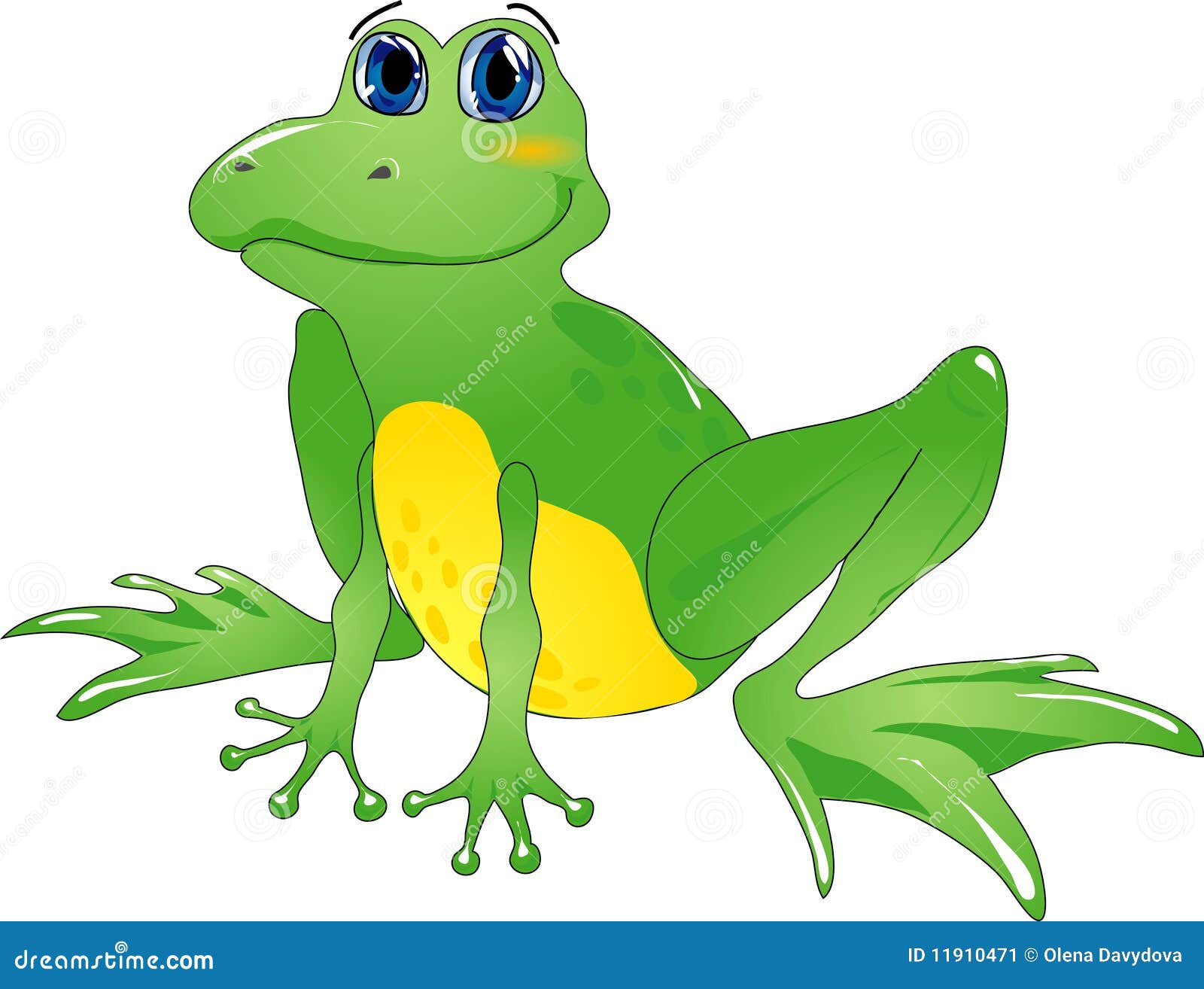 Cartoon frog stock vector. Illustration of frog, draw - 11910471