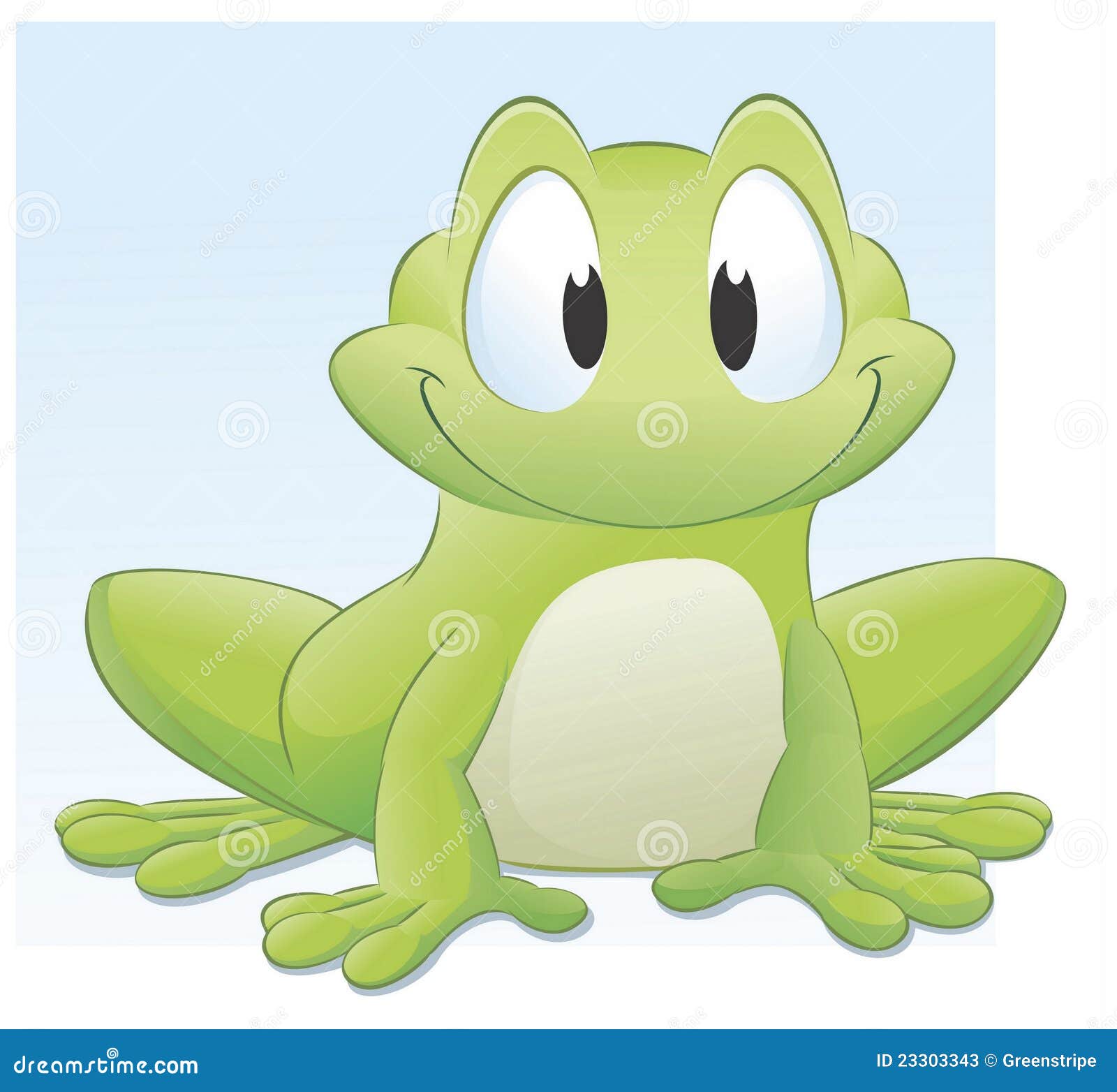 Cartoon Frog Singing On A Leaf Vector Illustration | CartoonDealer.com ...