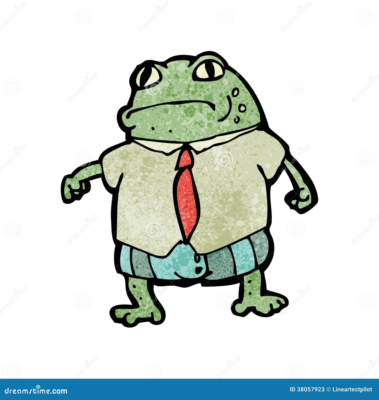 Cartoon frog boss stock vector. Illustration of artwork - 38057923